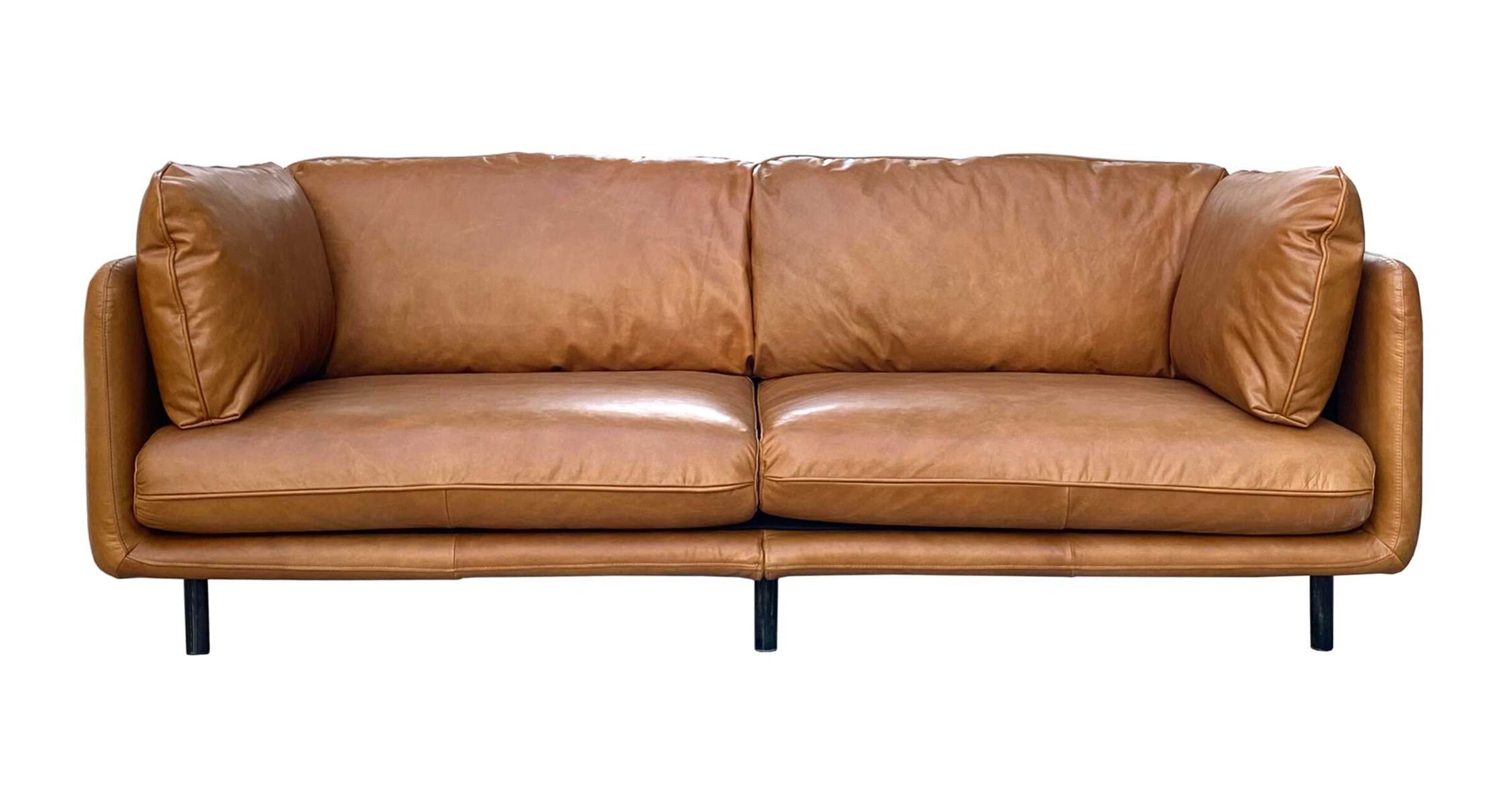 Acacia Vintage Tan Leather 3 Seater Sofa | Vintage Furniture By ...