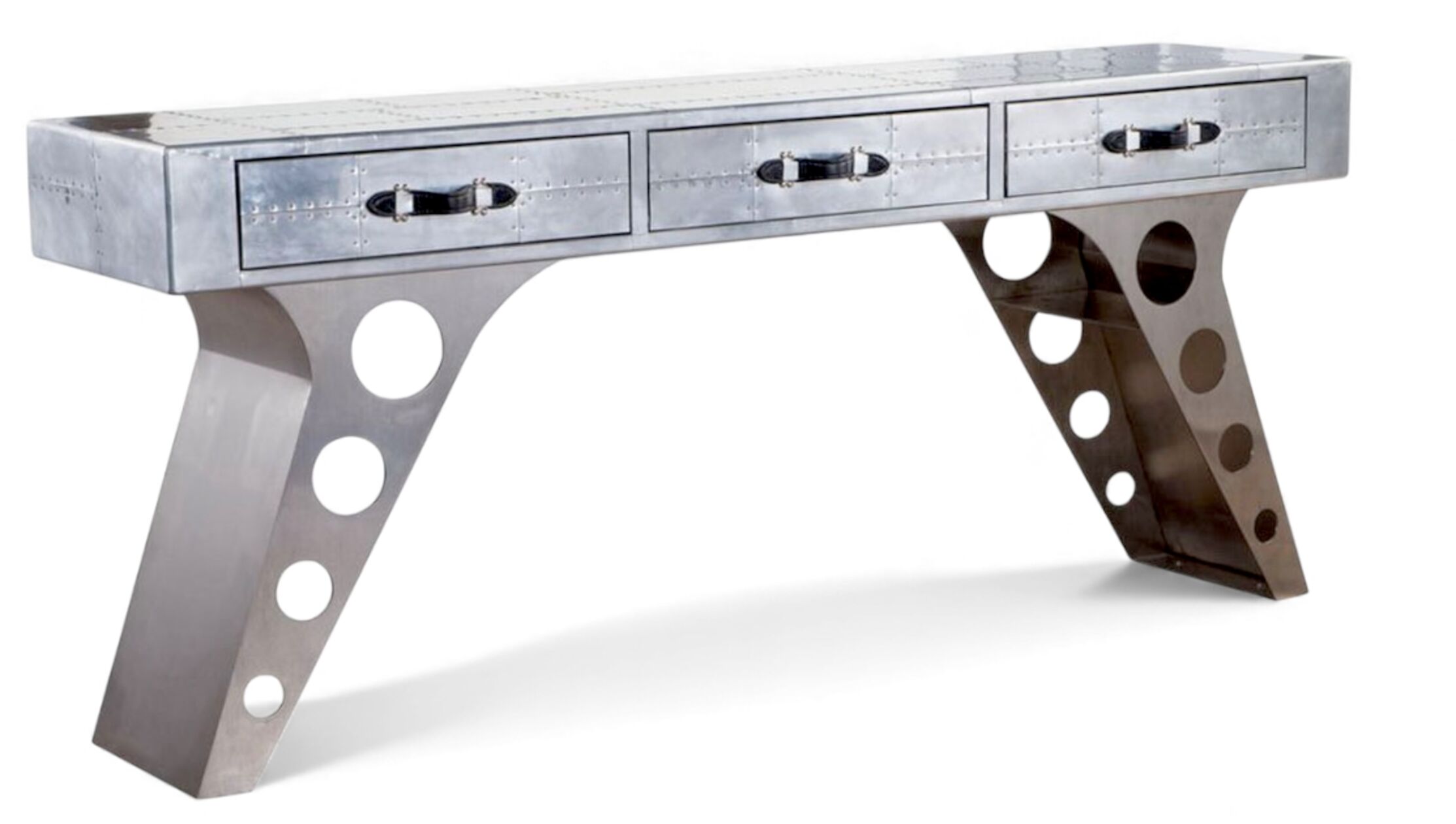 Aviator Aluminium Console Table With Storage | Designer Sofas