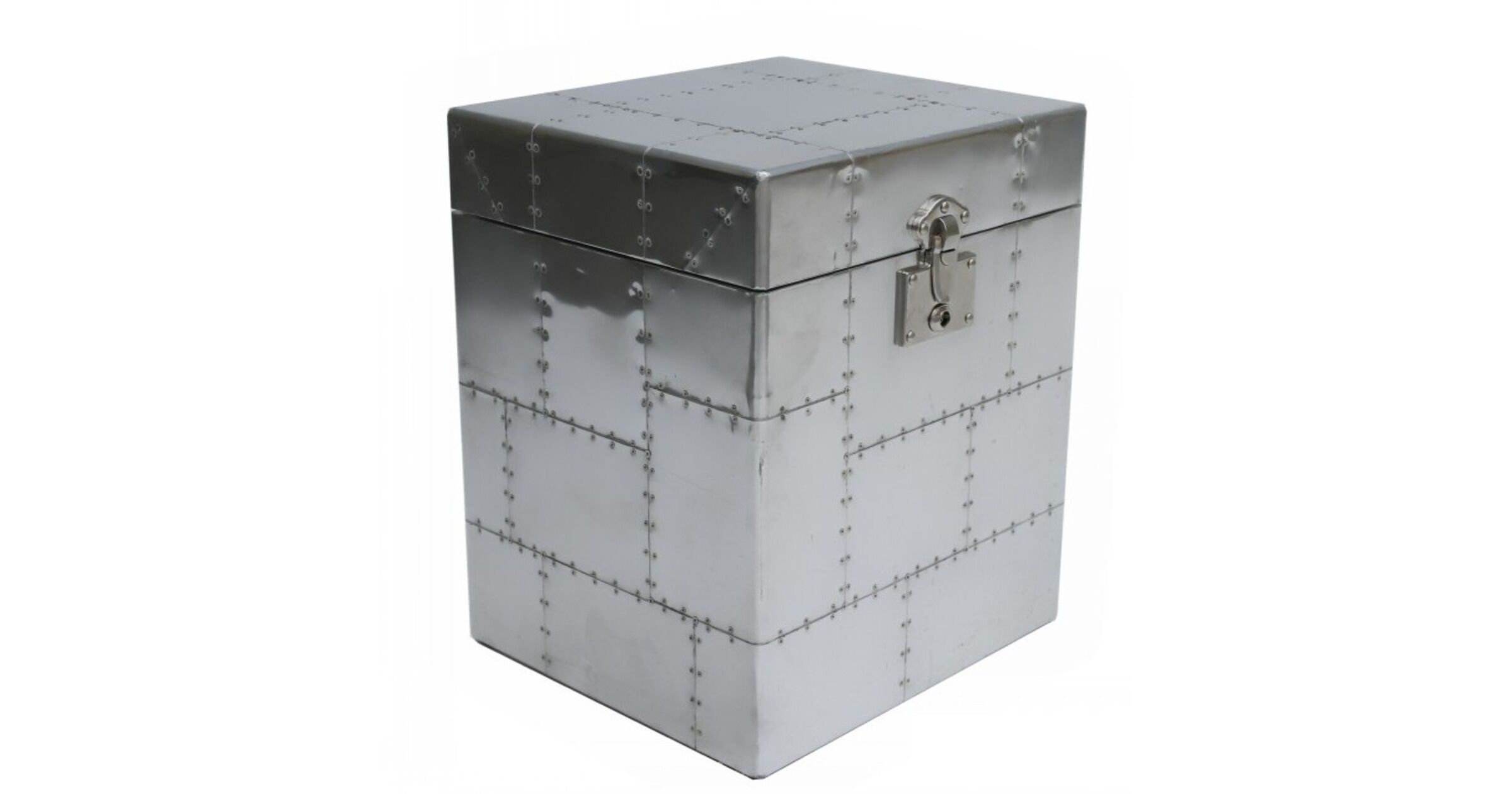 Aviator Aluminium Trunk Small | Vintage Trunks by Designer Sofas For You