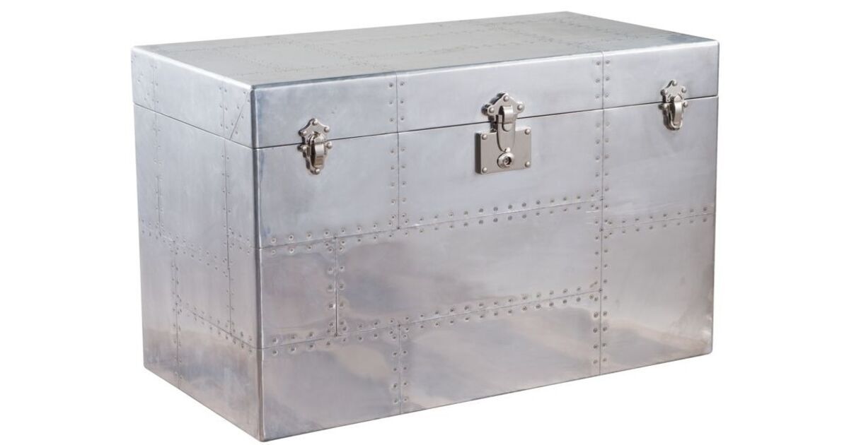 Aviator Aluminium Trunk | Vintage Trunks by Designer Sofas For You
