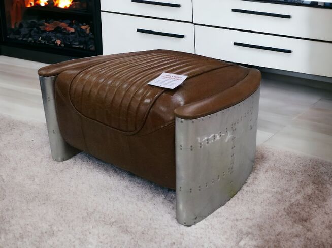 Compare Vintage & Distressed Leather Footstools - Designer Sofas 4U