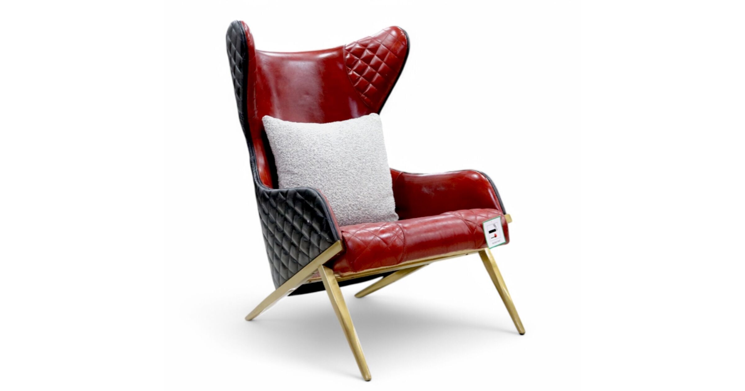 Timeless Beauty Red and Black Leather High Back Chair with a Modern Twist