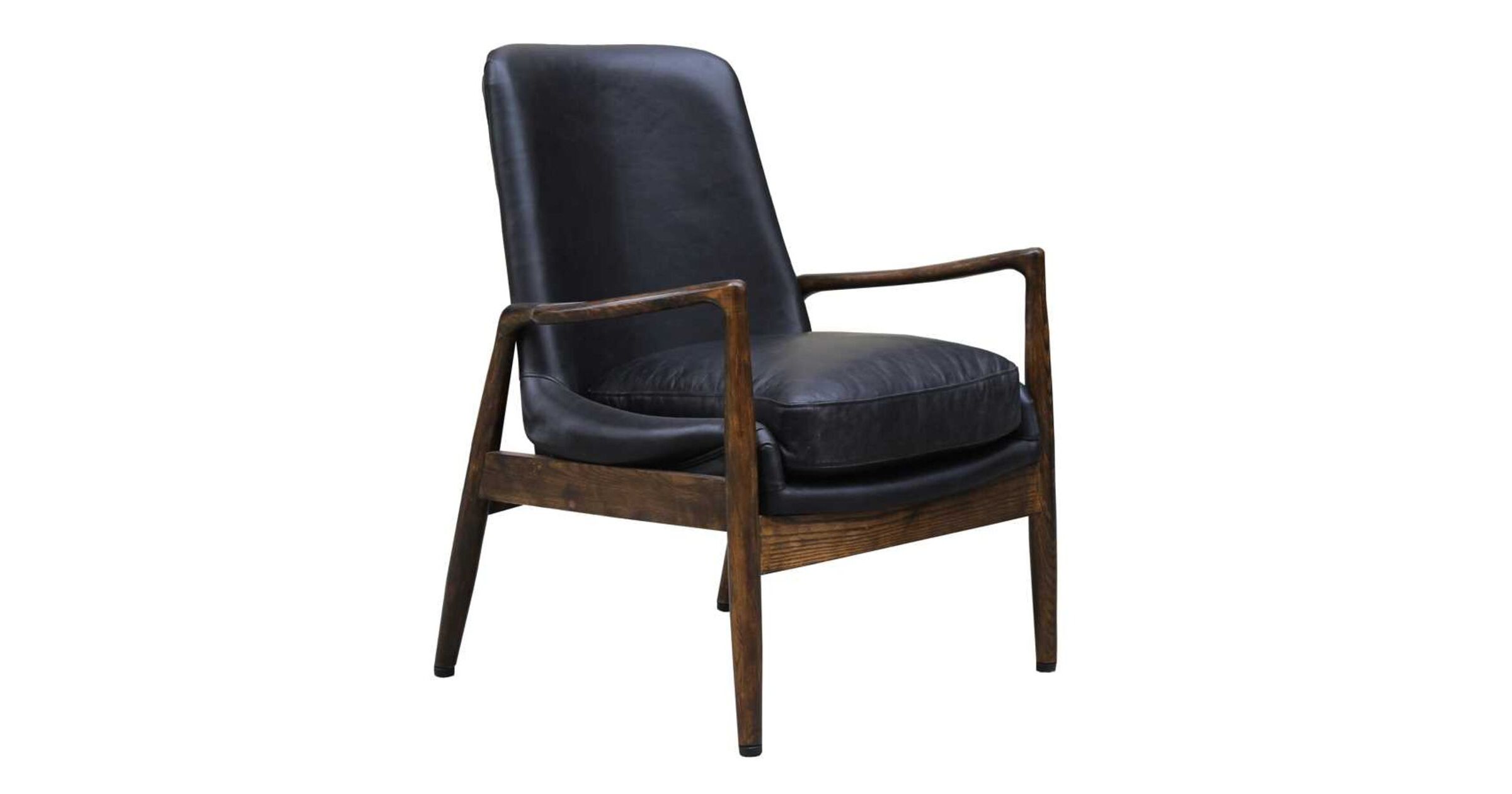 Harbin Wood Frame Vintage Nappa Leather Dining Chair | Designer Sofas4u