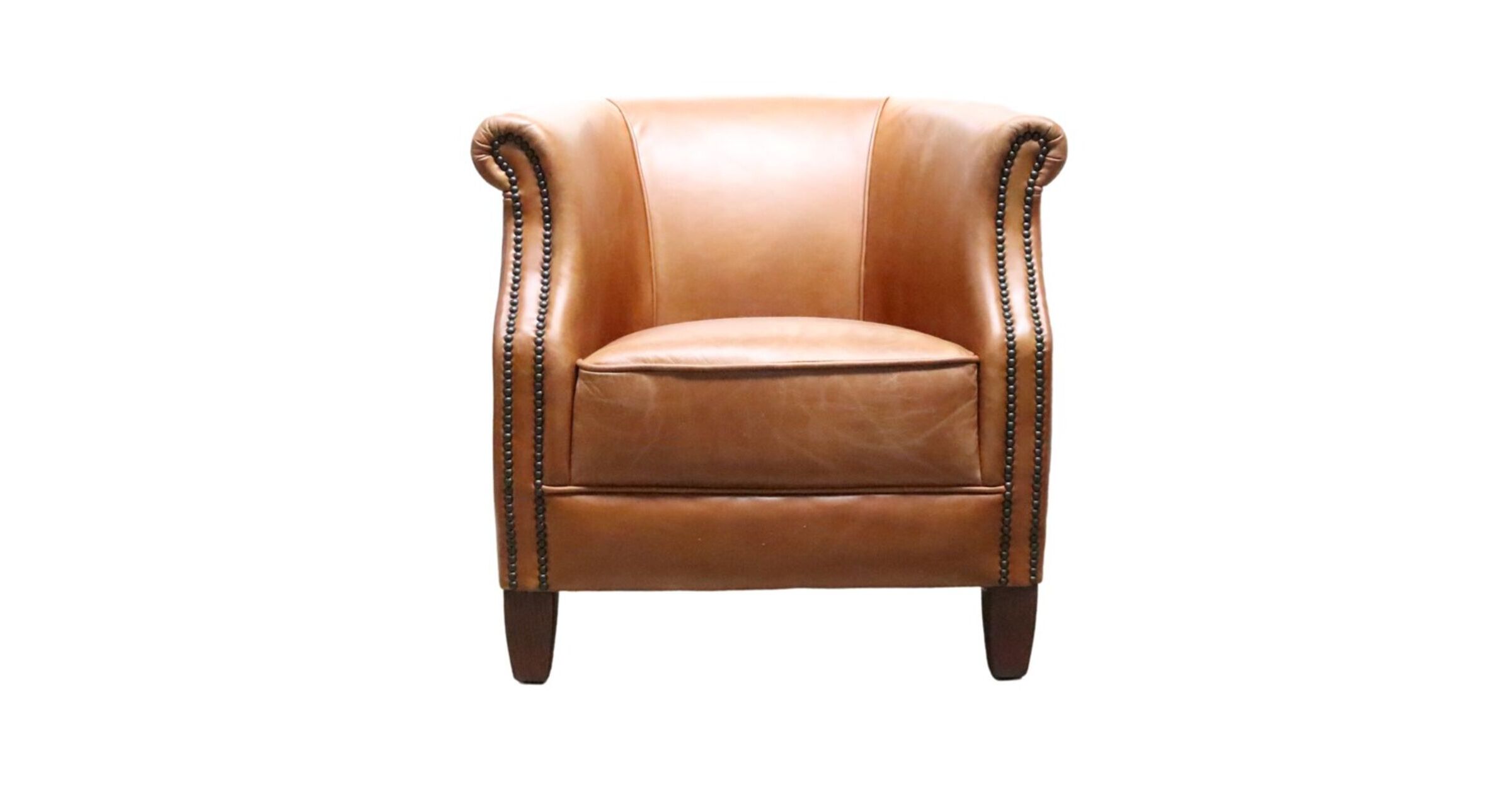 Mayfair Distressed Tan Leather Vintage Armchair |Vintage Chairs By ...