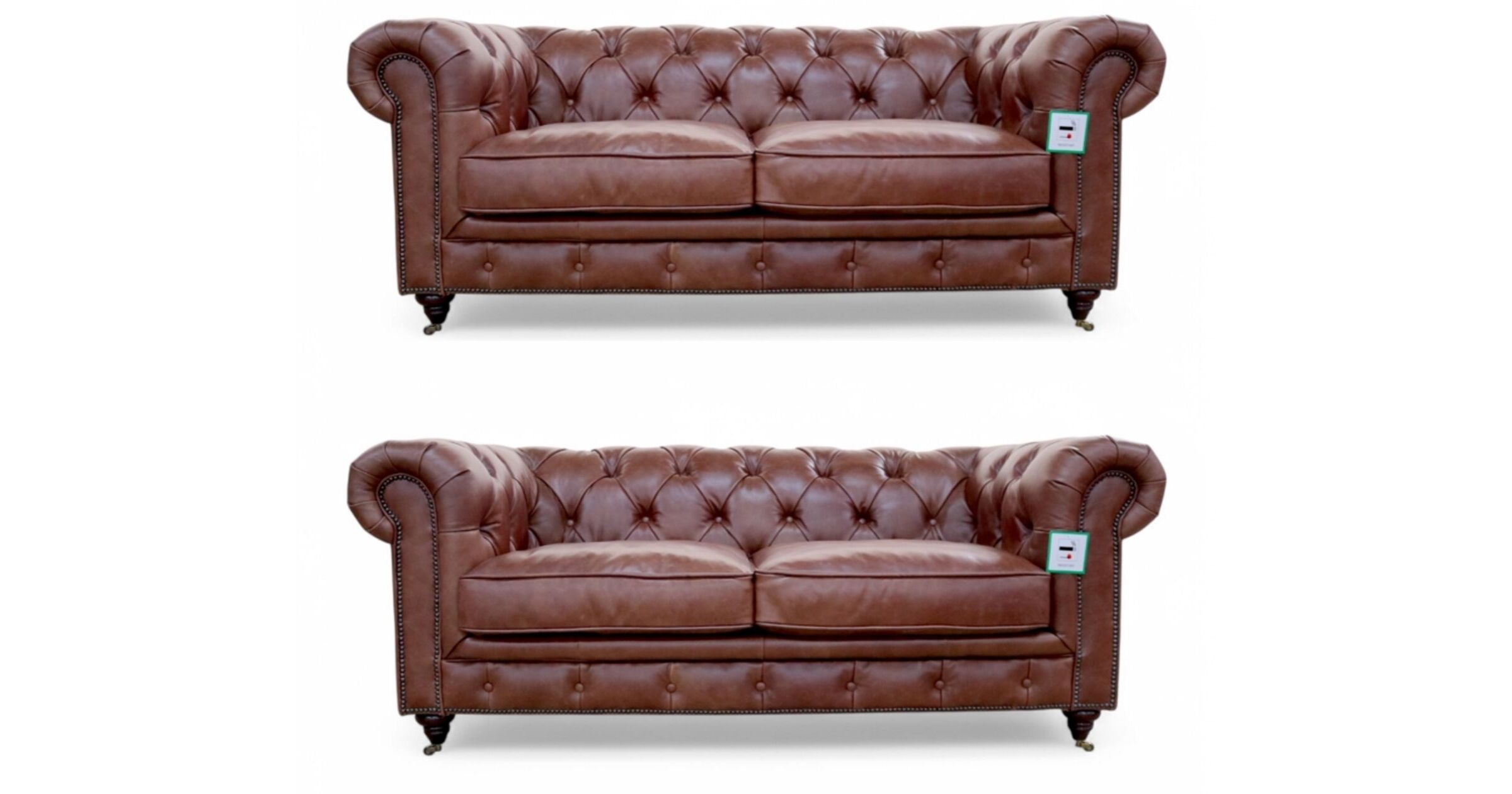 Crafted with Character Noble Chesterfield 2+2 Leather Sofa Suite