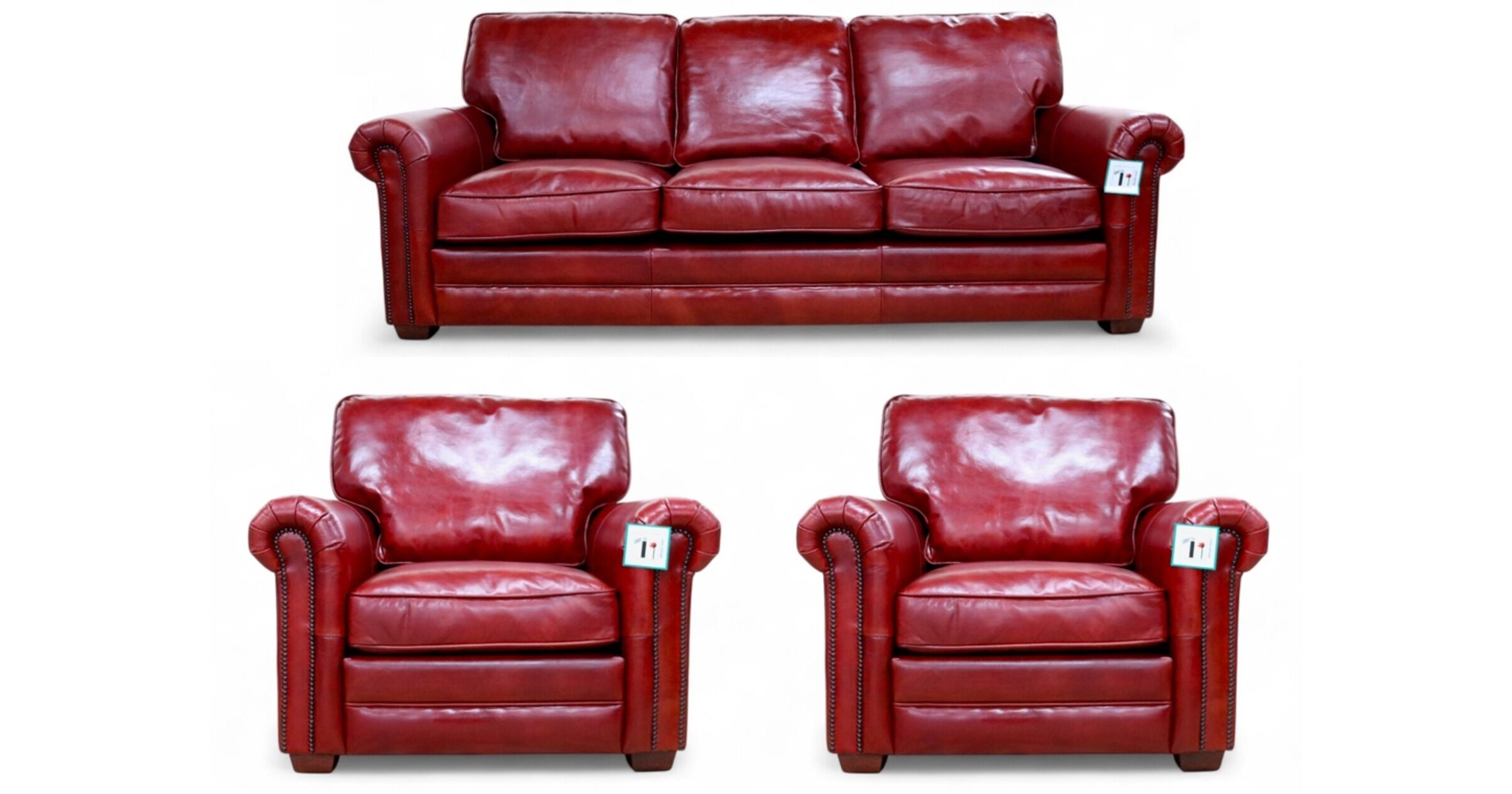 Sloane Red Vintage Distressed Leather Settee: Timeless Appeal