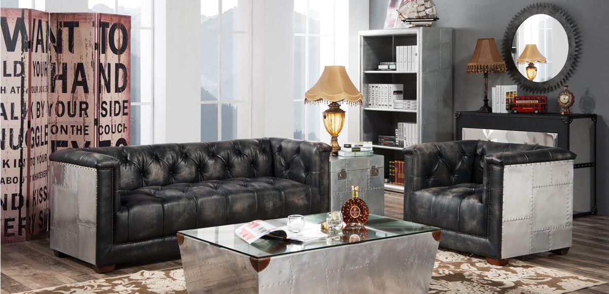 Redefine Luxury with Spitfire Distressed Leather Sofa Suite