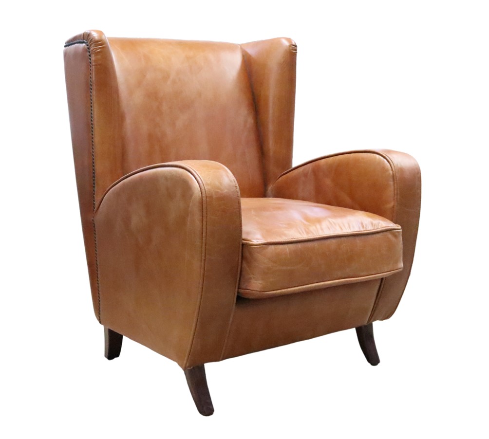 Thomas Vintage Tan Distressed Leather Armchair |Vintage Chairs By ...