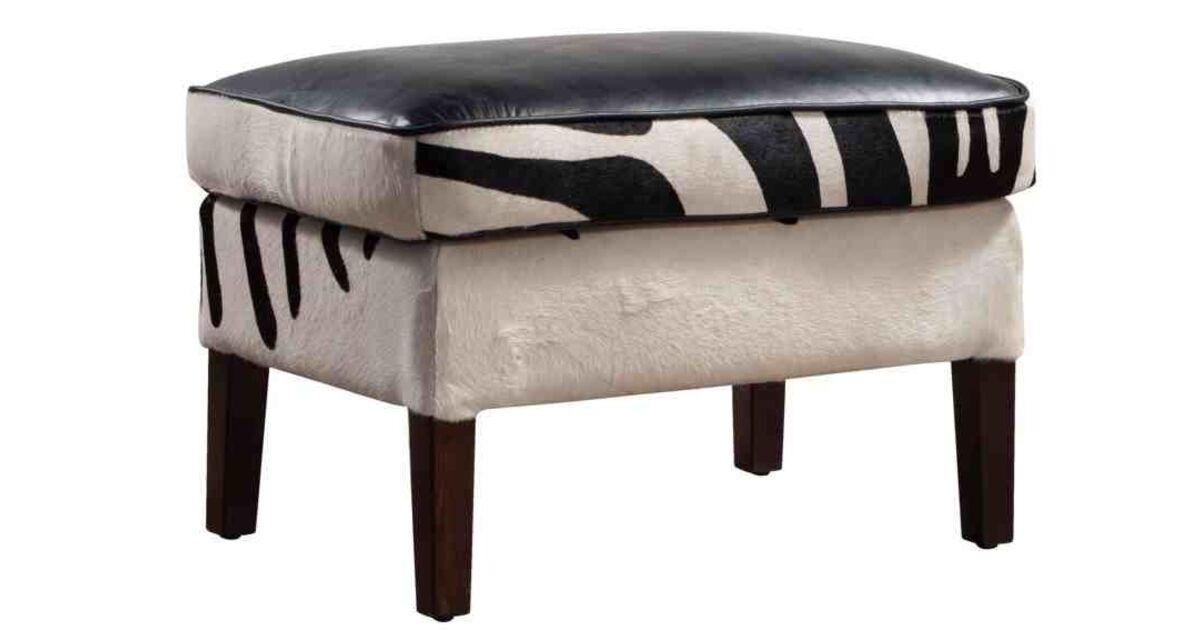 Zebra Chic Footstools That Make a Statement | DesignerSofas4U