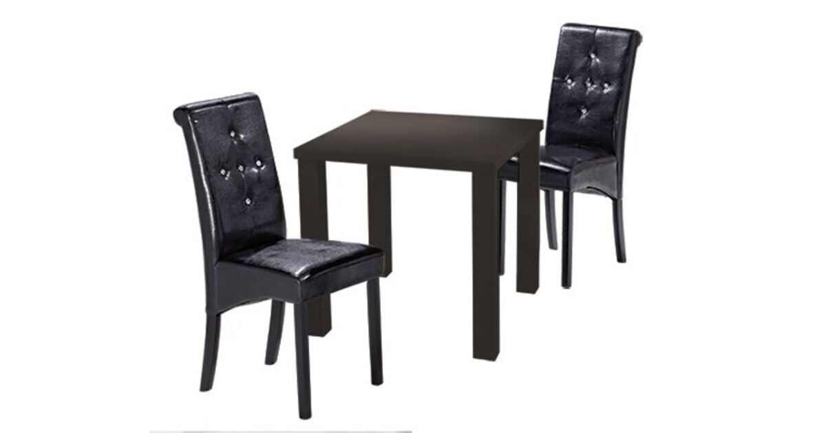 Maxwell MDF High Gloss Black Small Dining Table | Designer Sofas4u