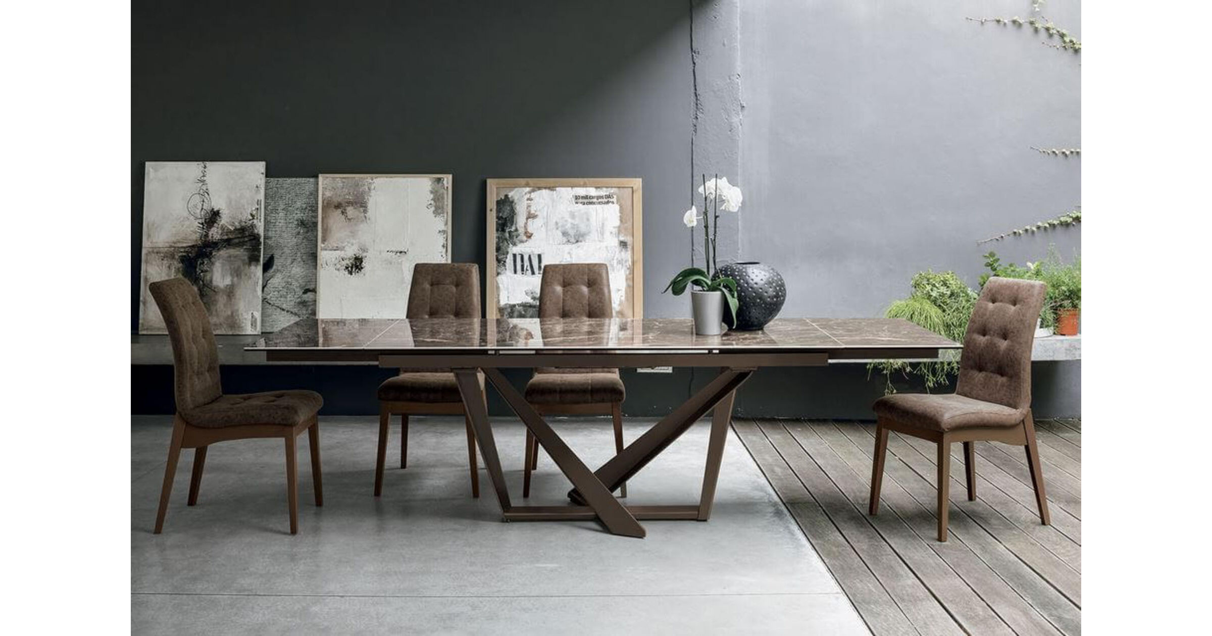 Italian Stone Top Dining Tables | Designer Sofas4u