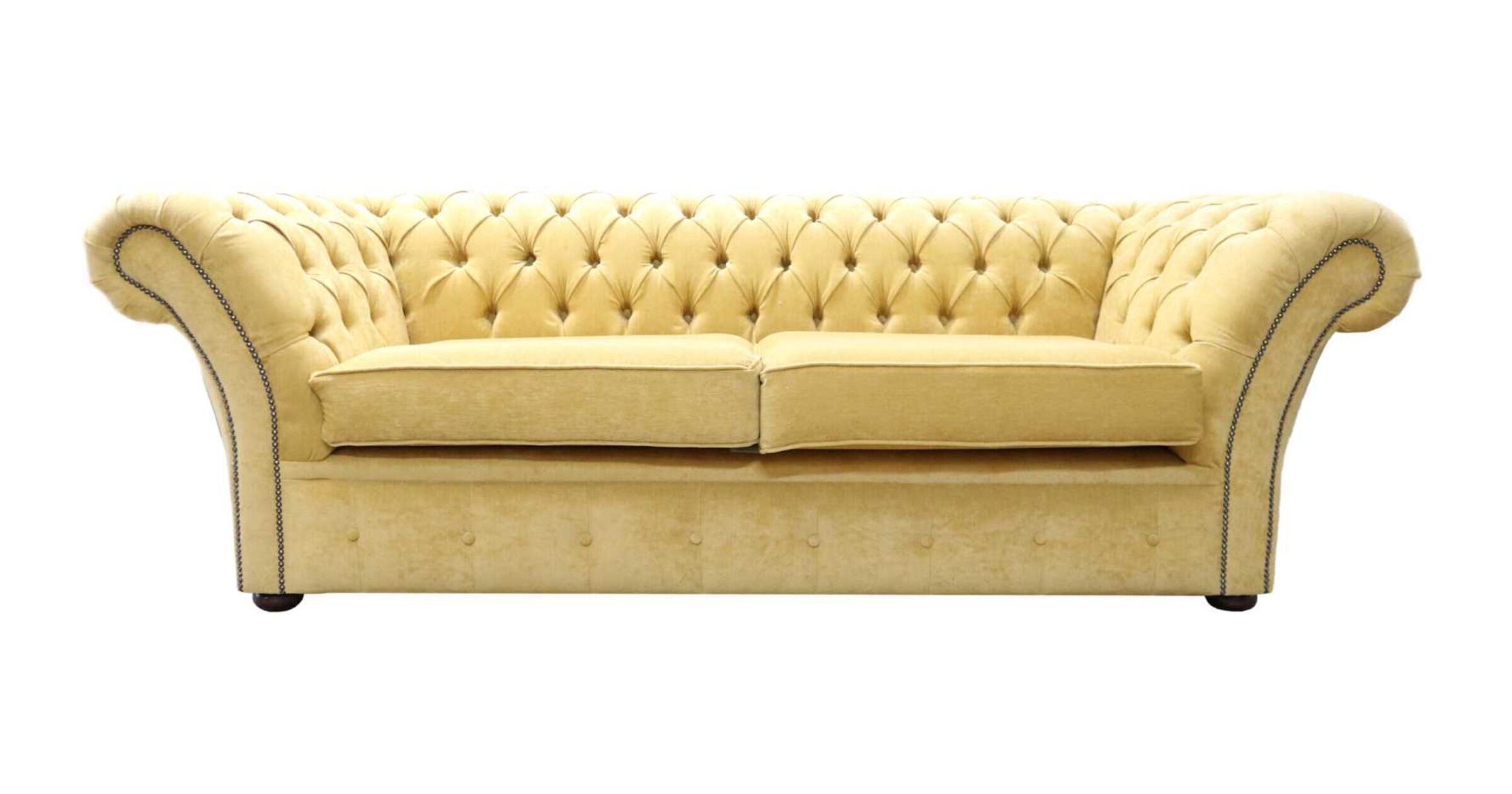 Corn Chesterfield Balmoral 3 Seater sofa | DesignerSofas4U