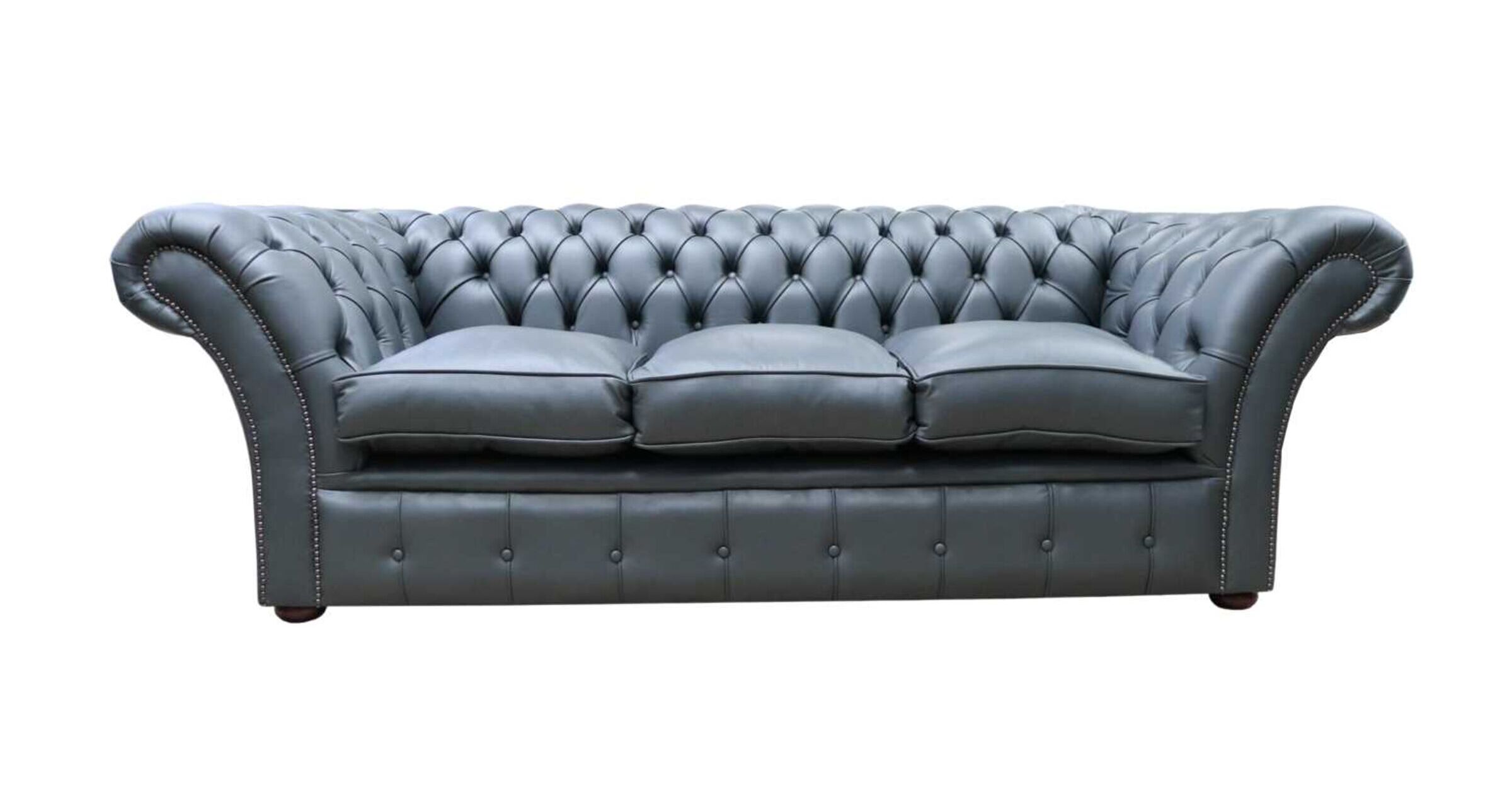 Charcoal Grey Chesterfield Balmoral 3 Seater sofa | DesignerSofas4U