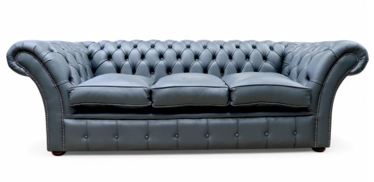 Charcoal Grey Chesterfield Balmoral 3 Seater sofa | DesignerSofas4U