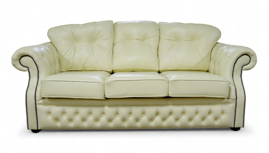 Era 3 Seater Sofa In Luxurious Shelly Cream Leather