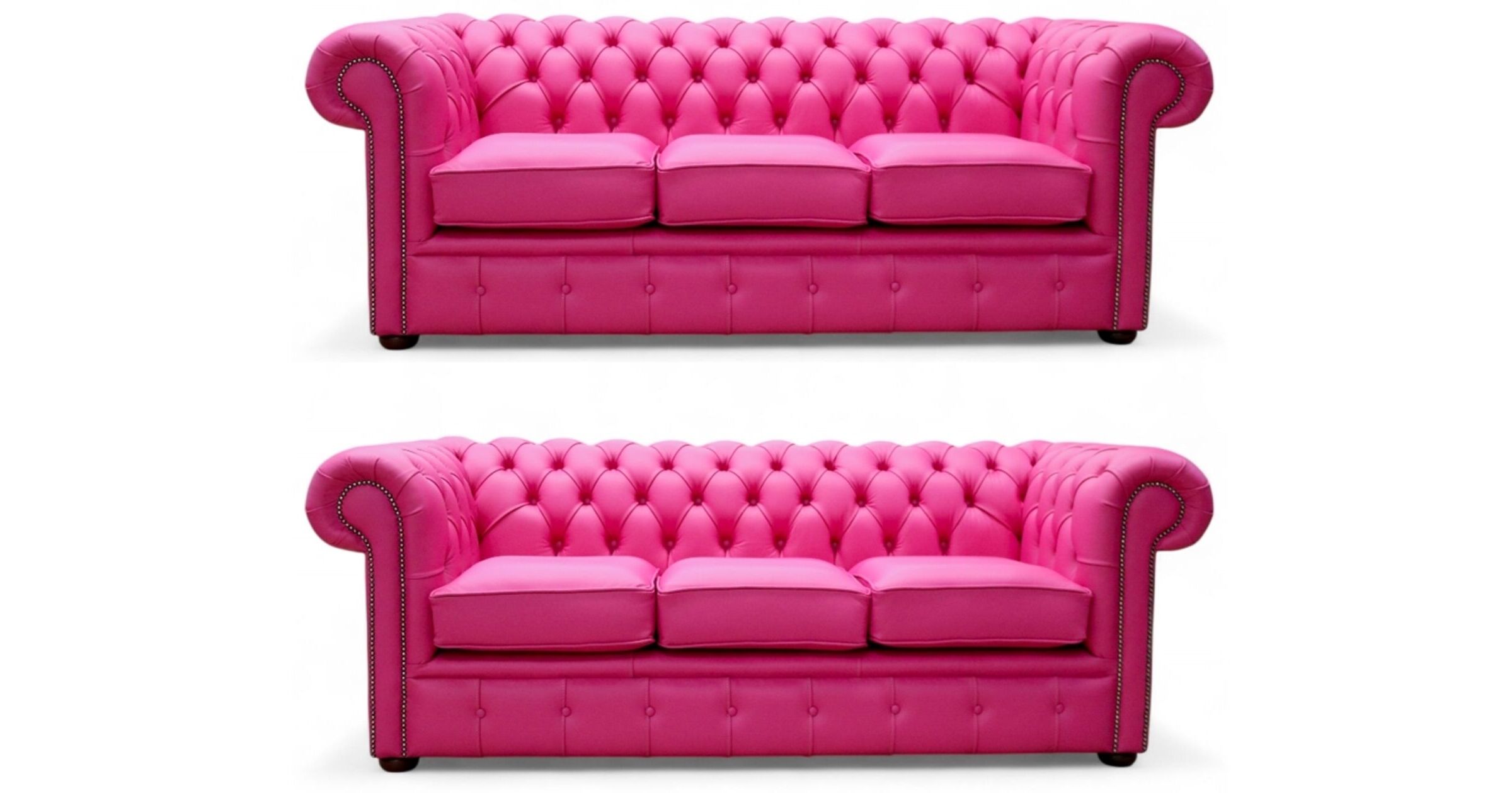 Luxury Hot Pink Chesterfield 3+3 Sofa Suite – Bold, Stylish ...