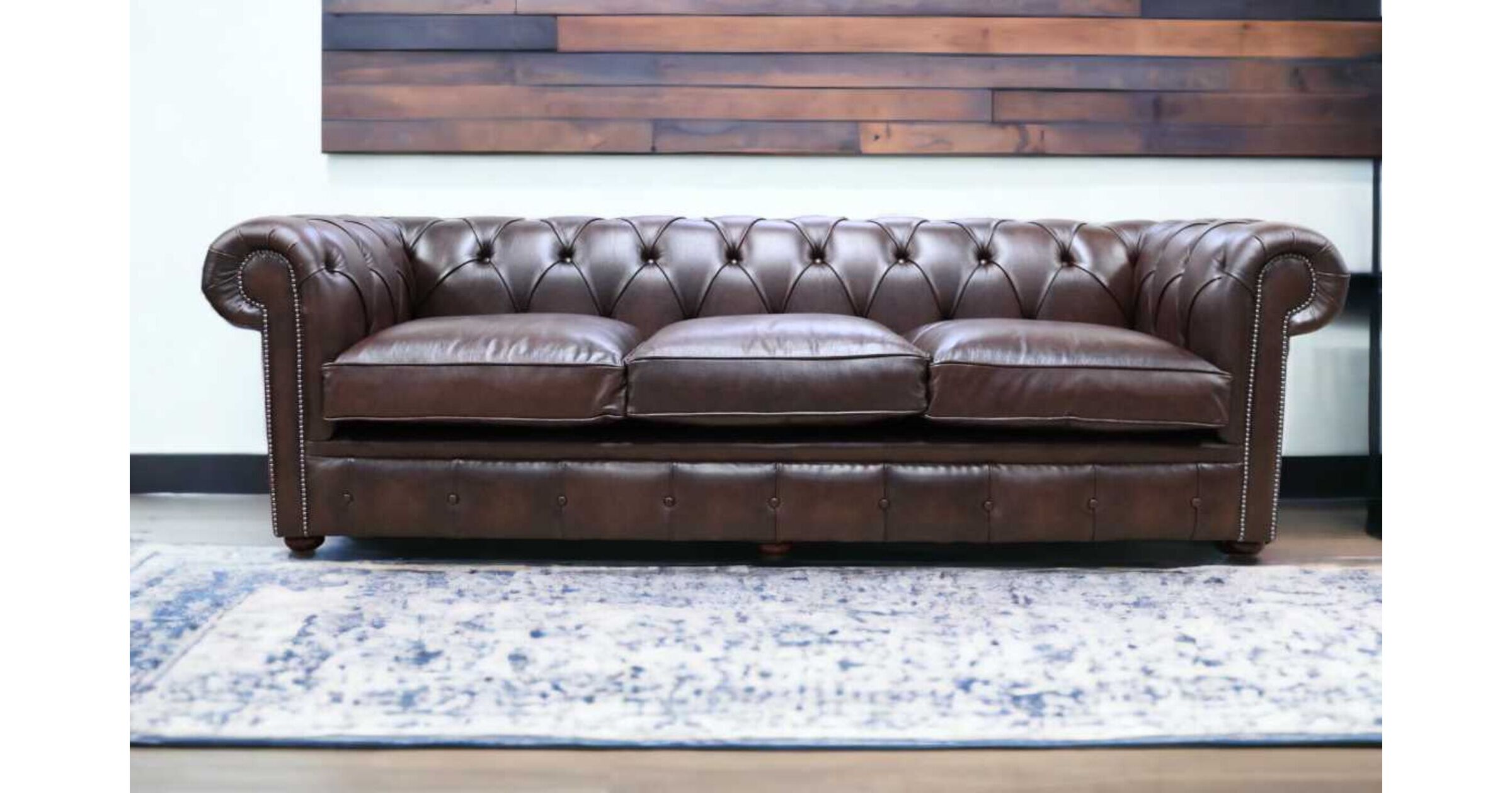 Timeless Duke Chesterfield Sofa Settee Antique Brown Leather