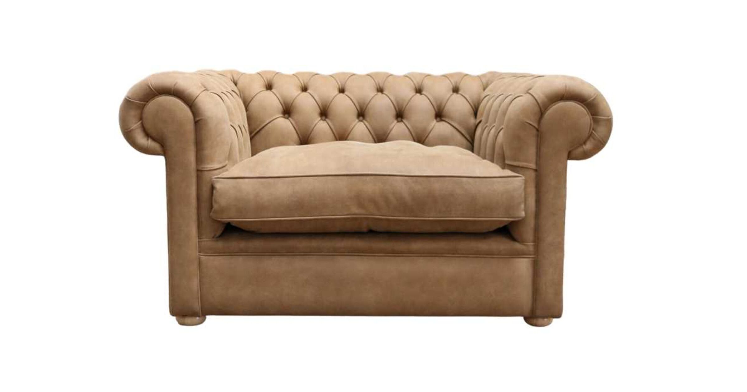 Chesterfield XL Alfie Low Back Club Armchair Brunel Light Tan Leather