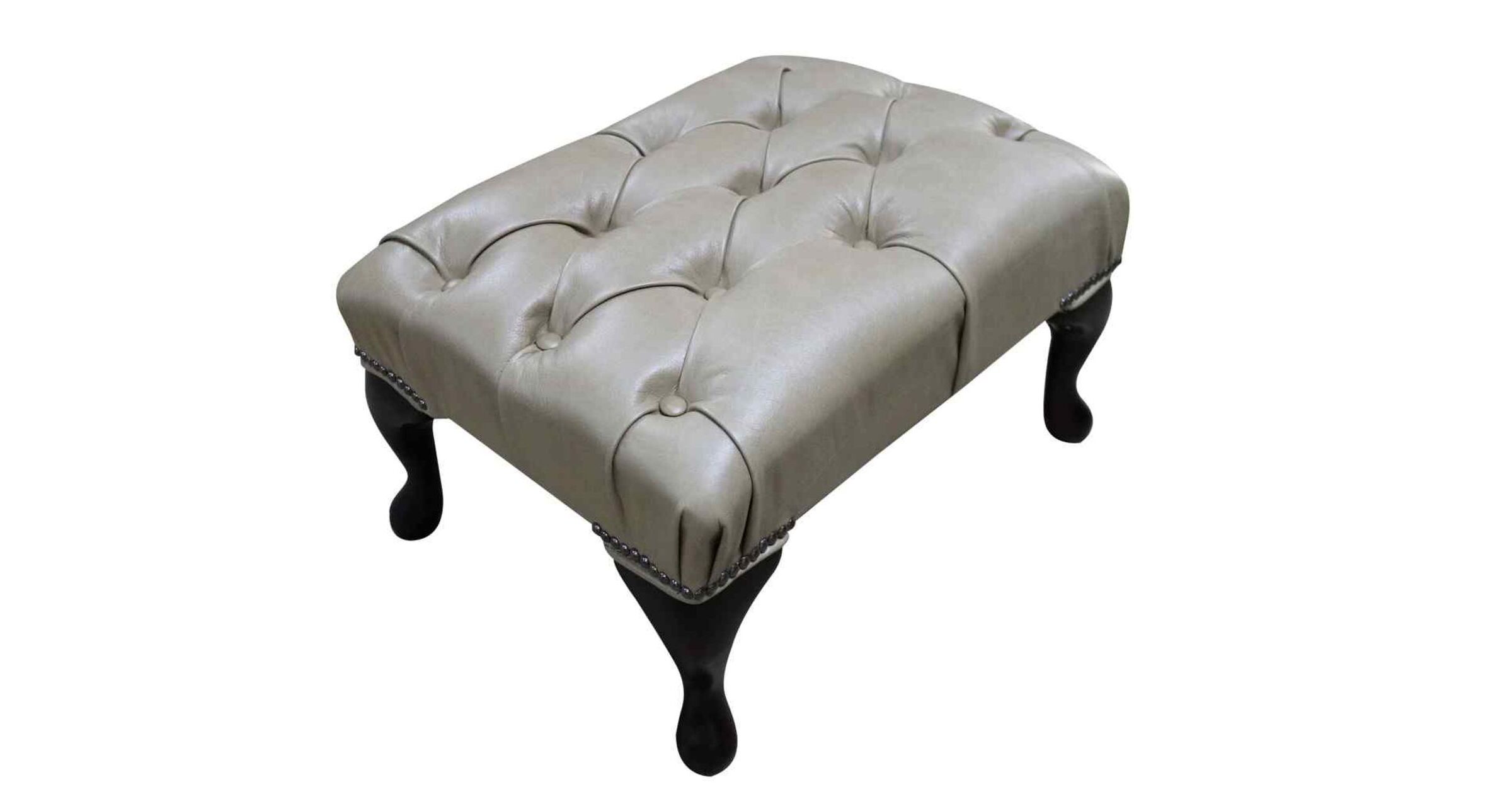 Chesterfield Queen Anne Footstool UK Manufactured Old English Parchment ...