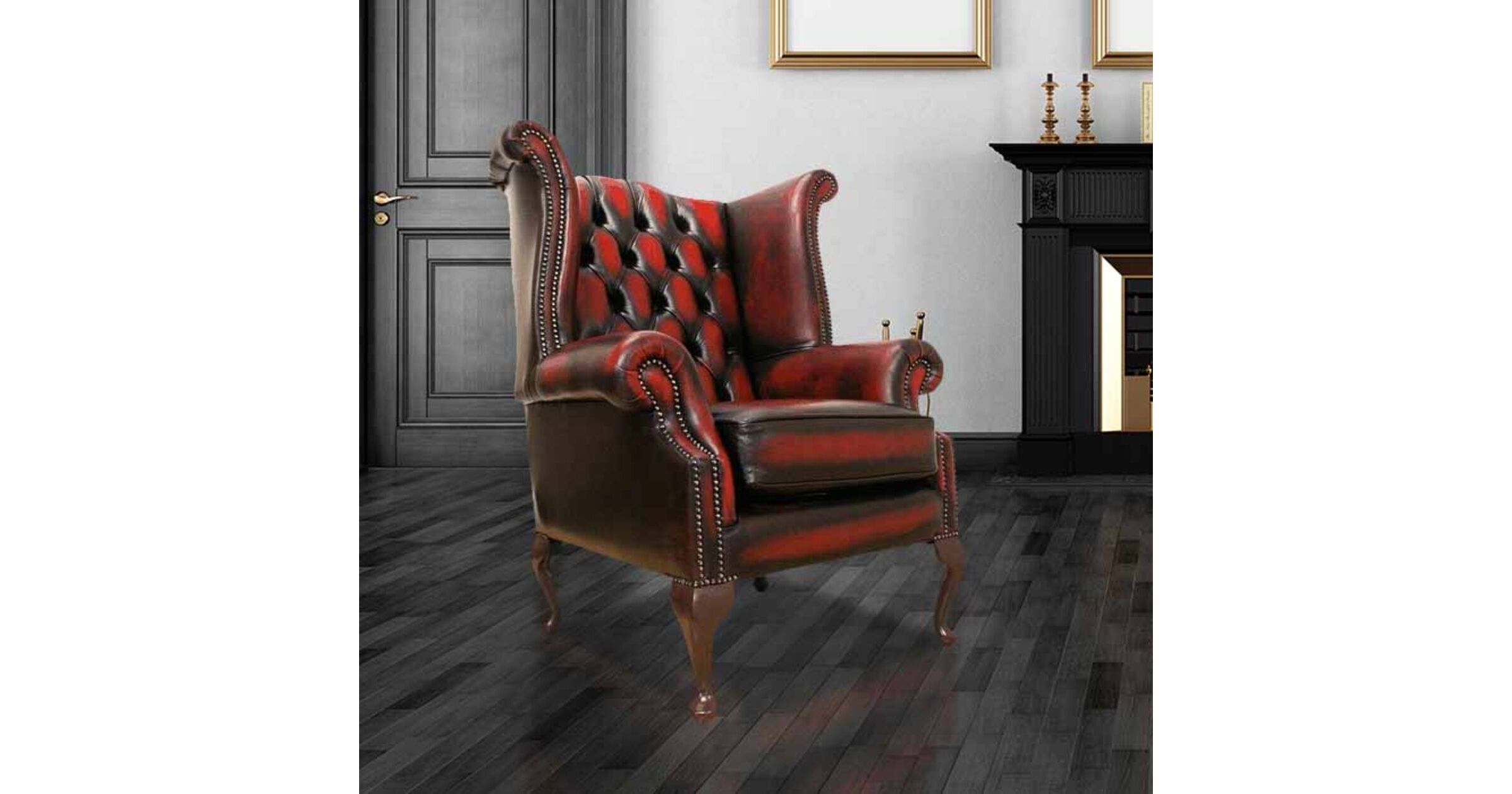 Chesterfield Graham High Back Wing chair | DesignerSofas4U
