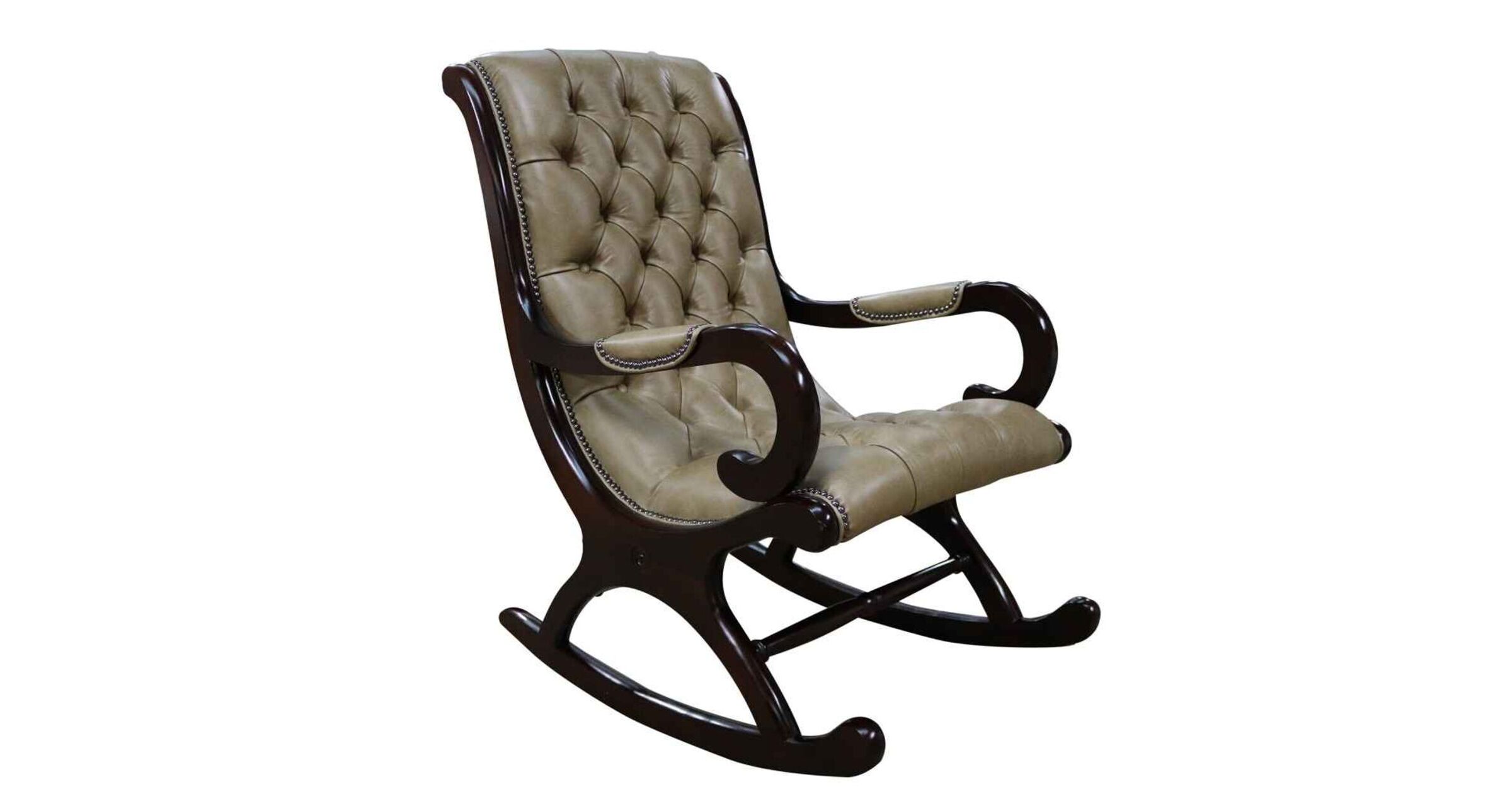 Parchemnt Chesterfield York Slipper Rocking chair | DesignerSofas4U