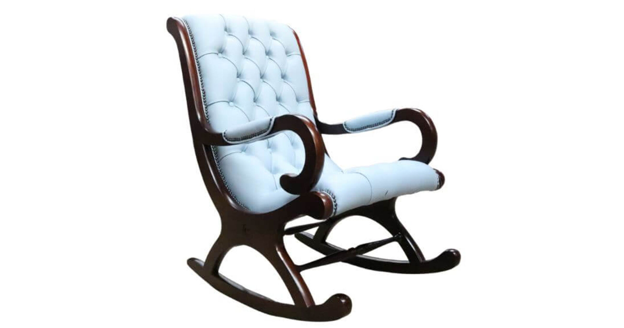 Blue Chesterfield York Slipper Rocking chair | DesignerSofas4U
