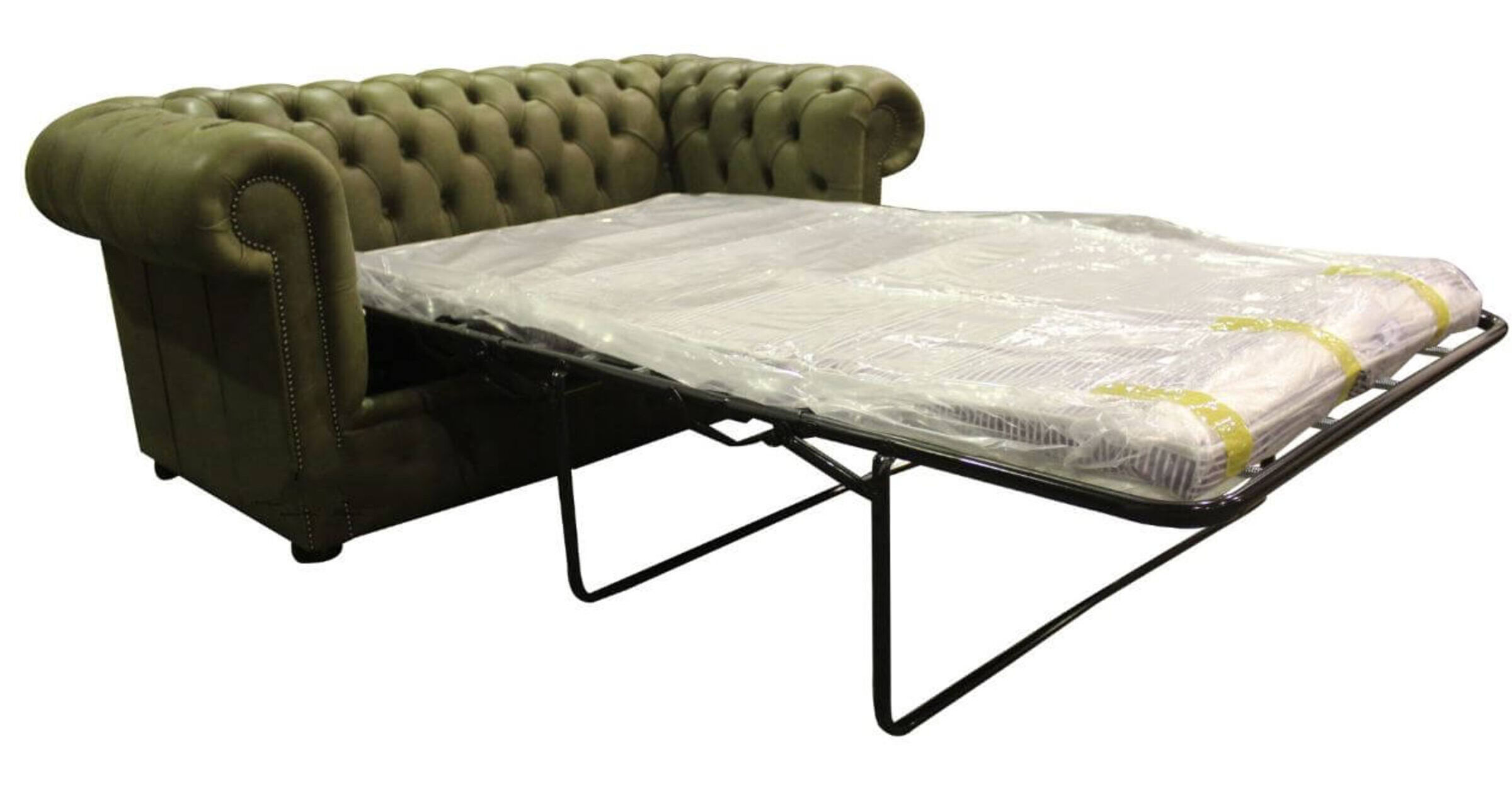 Luxe Living: Best Sale on Selvaggio Sage Green Leather Sofa Bed