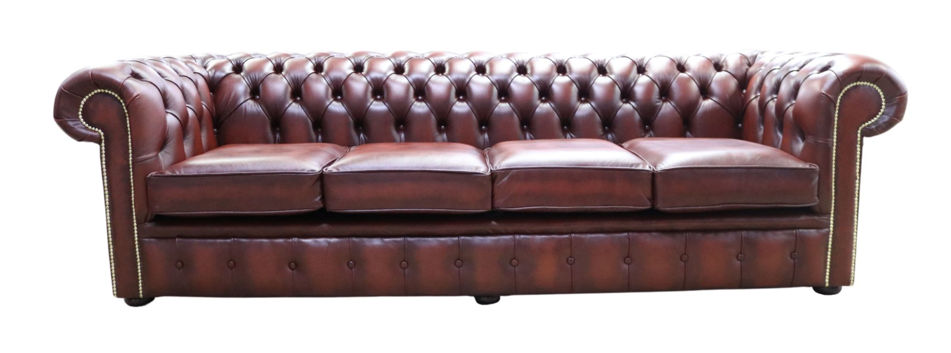 Buy Light Rust leather Chesterfield sofa UK at DesignerSofas4U