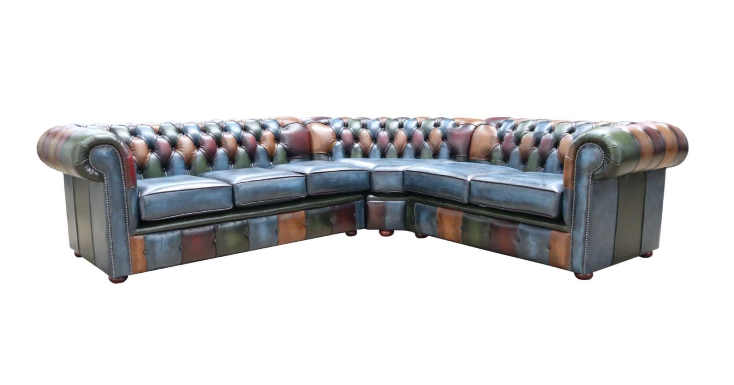 Chesterfield Corner Sofa Unit Cushioned (with arm), Leather Sofas ...