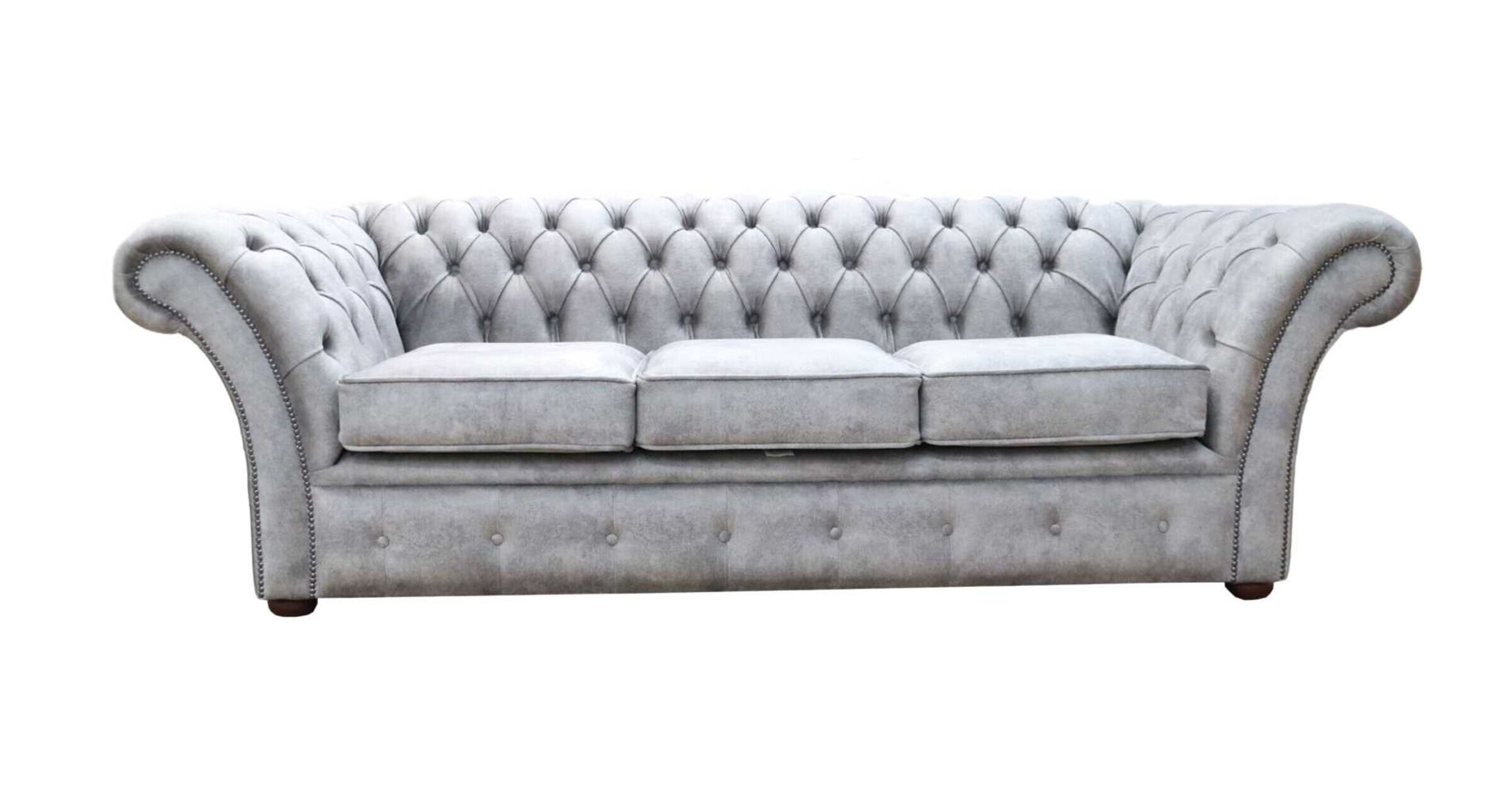 Chesterfield Balmoral 3 Seater Sofa Settee Oakland Taupe | DesignerSofas4U