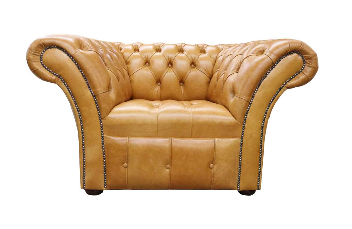 Luxury at its Best Saddle Leather Balmoral Armchair with Buttoned Seat
