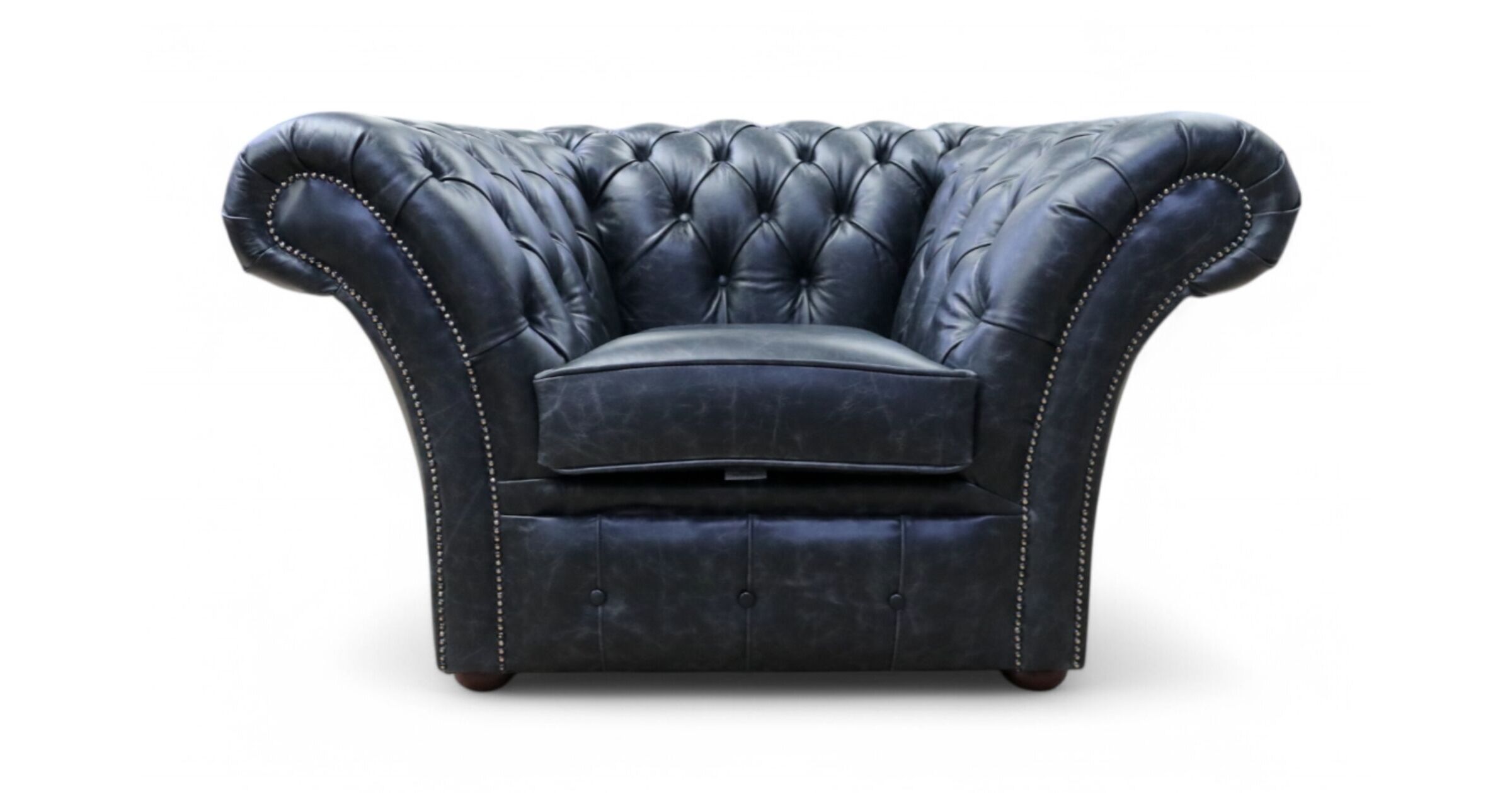 DesignerSofas4U Chesterfield Balmoral Club Chair | Black Leather