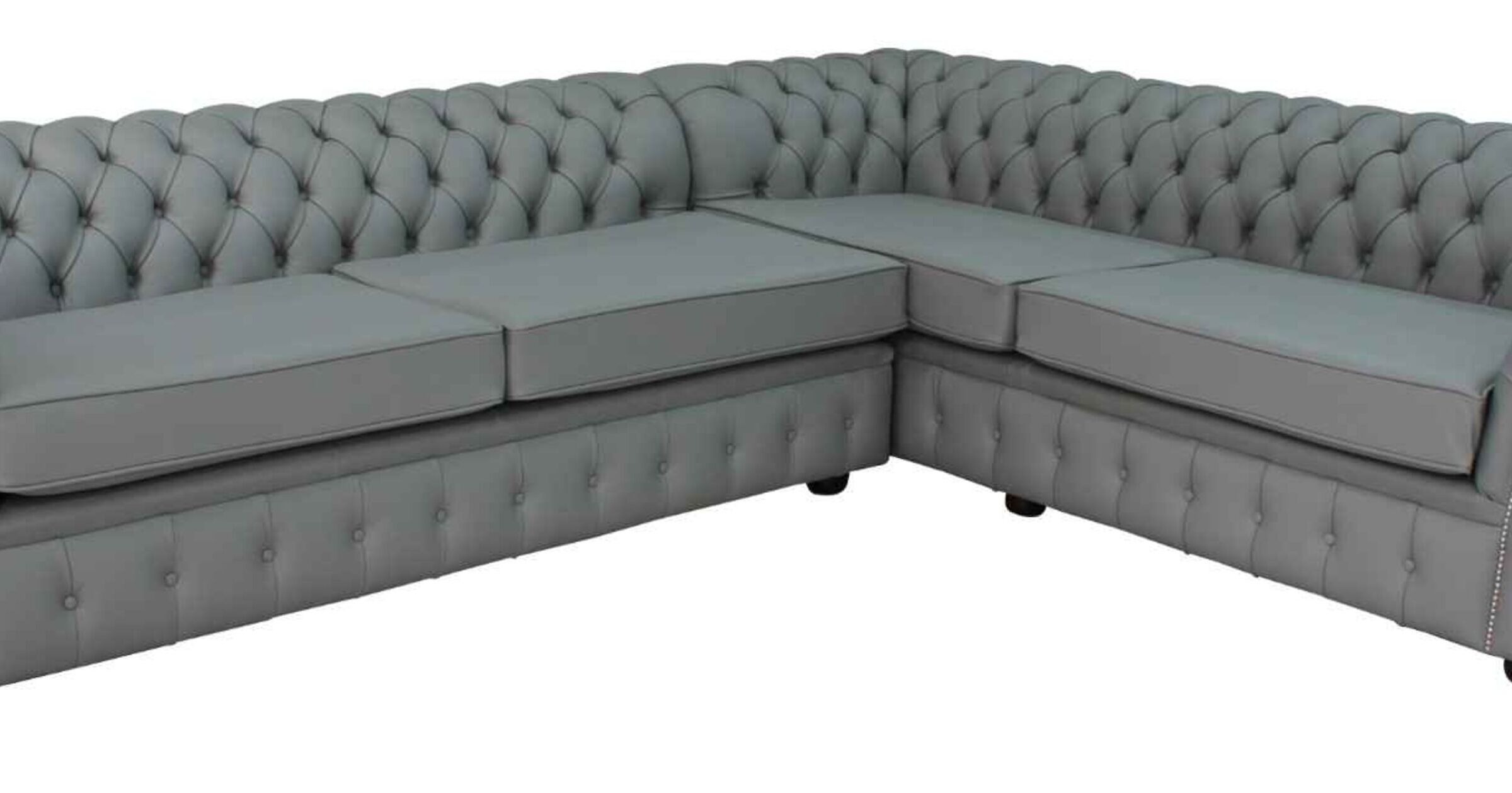 Chesterfield Balmoral Square Corner Sofa Unit Cushioned 3 Seater ...