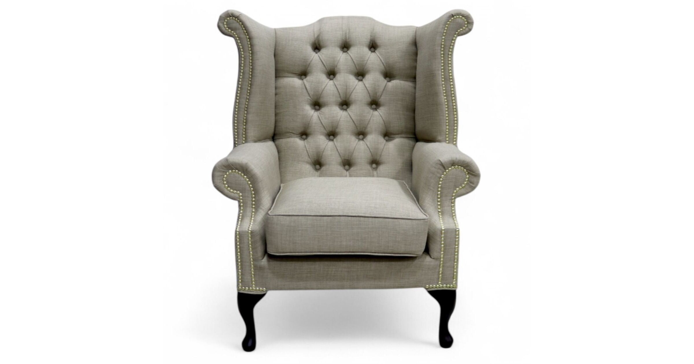 Fudge Chesterfield Queen Anne High Back chair | DesignerSofas4U