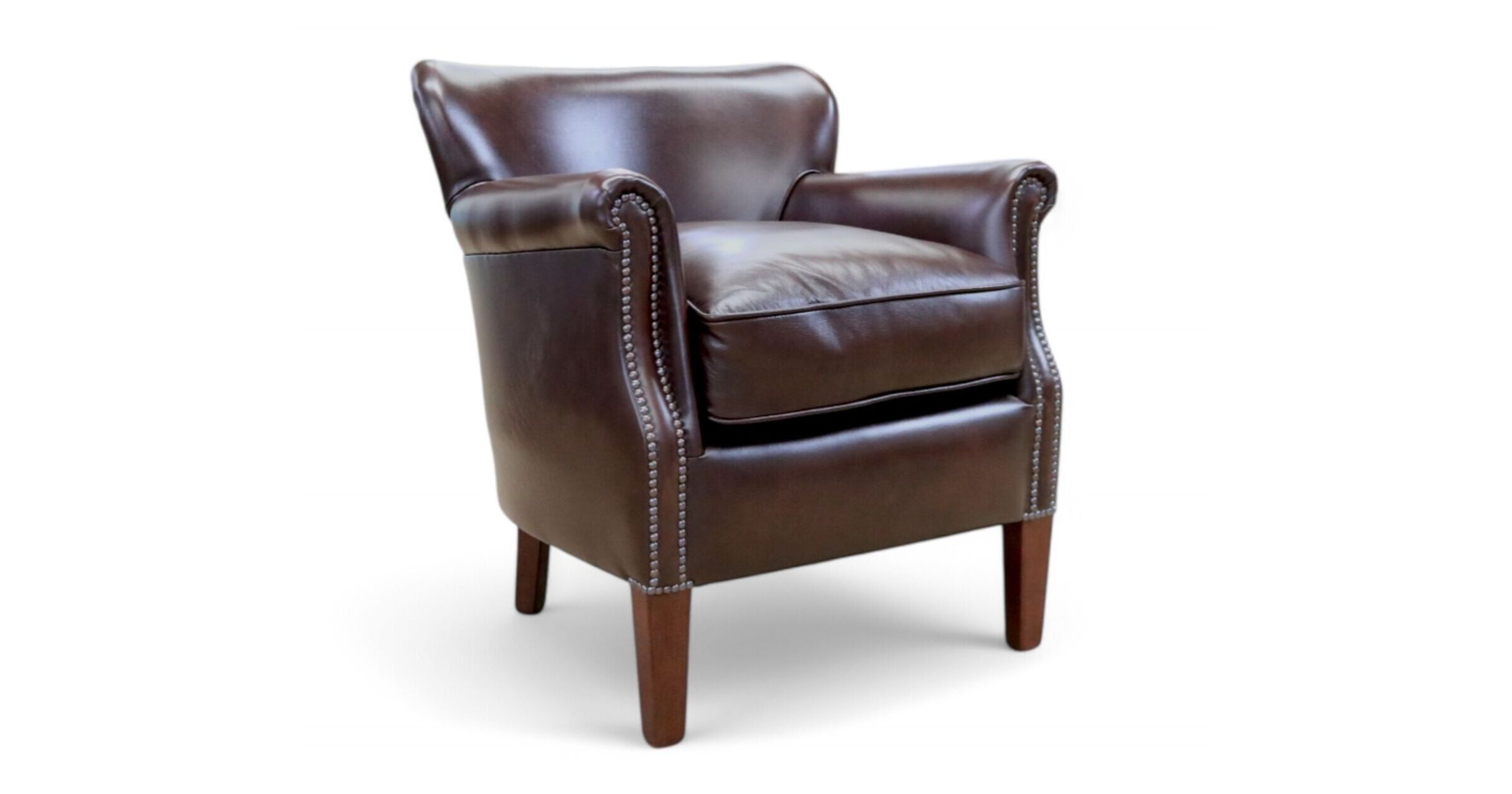 Professor Antique Brown Leather Armchair - SL Collection