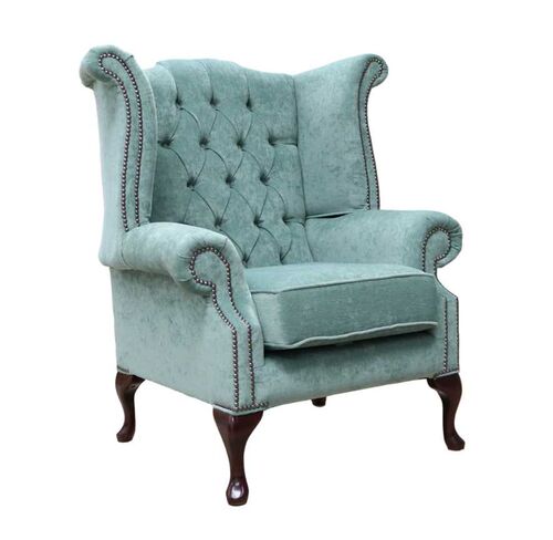 Sherlock Wingback Fireside High Back Armchair Balmoral Ocean Check P&S
