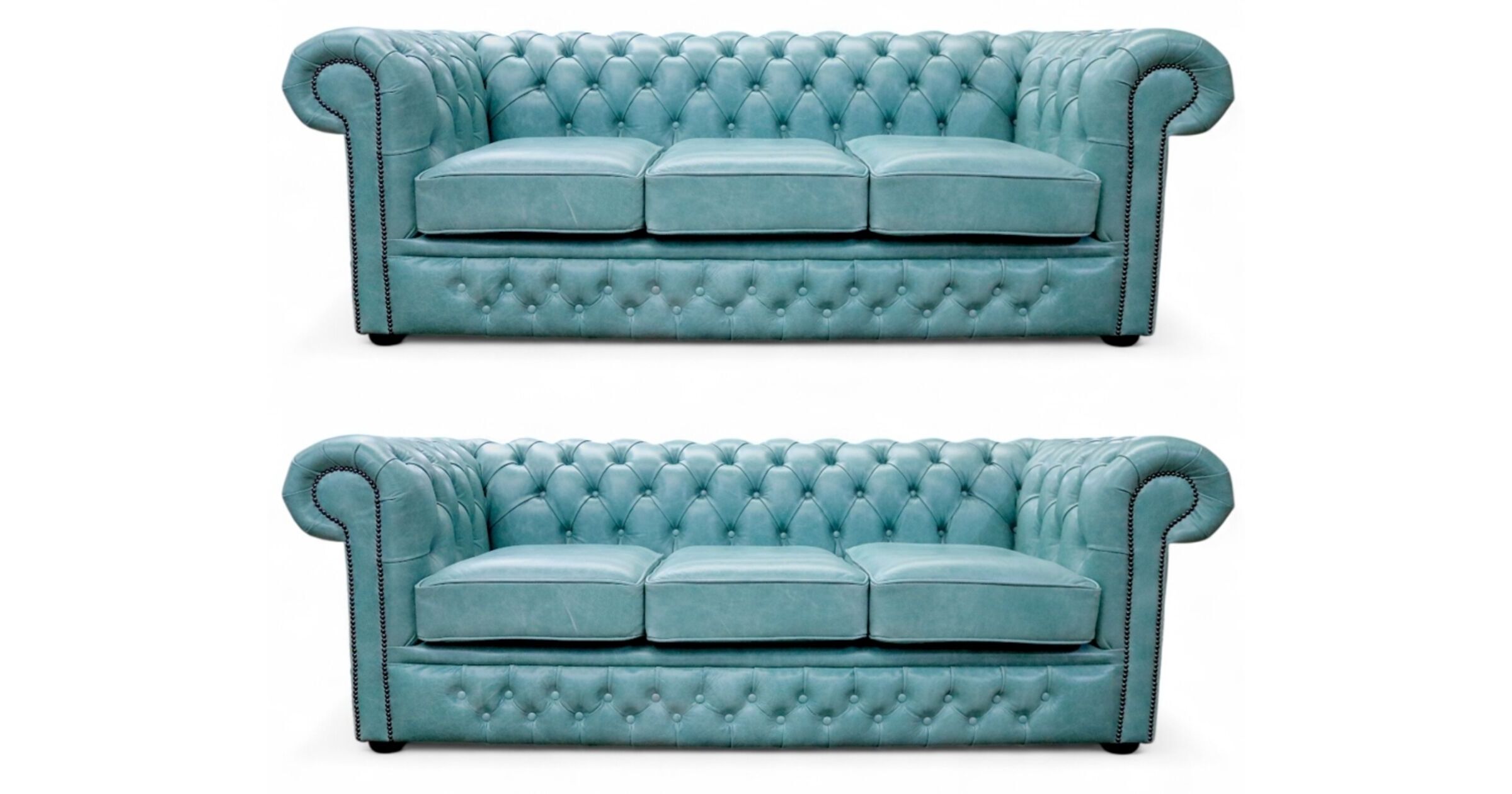 Chesterfield Winchester 3+3 Seater Sofa Suite Old English Placid Lake ...