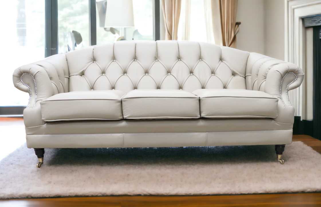 Pebble Victoria 3 Seater Chesterfield Settee | DesignerSofas4U