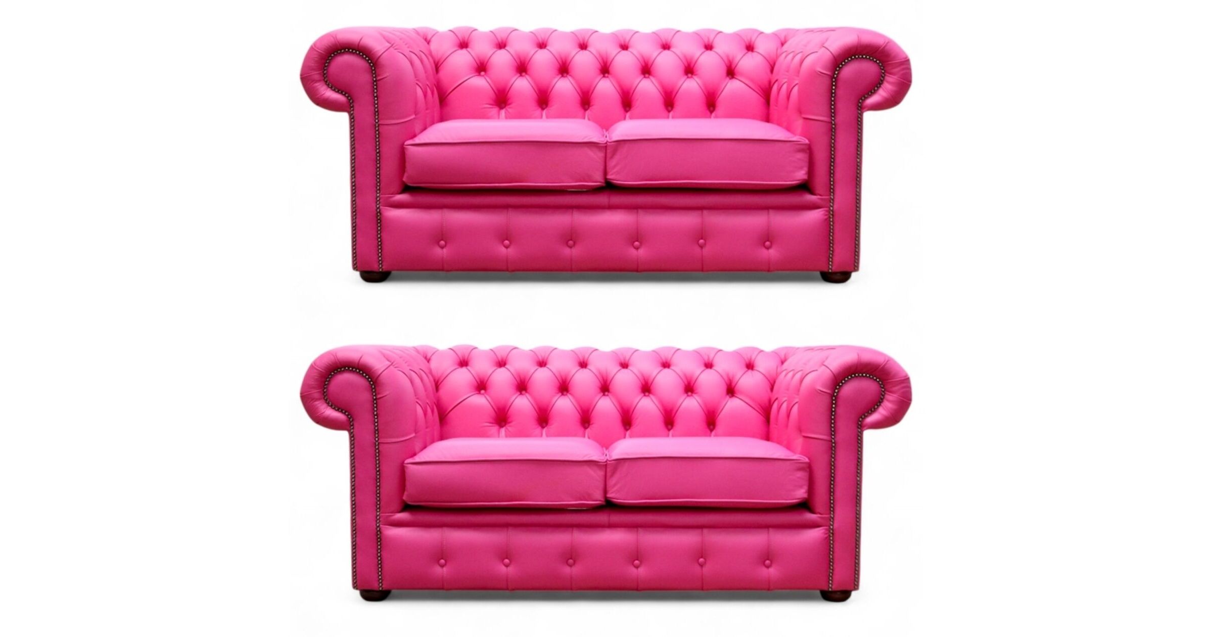 Luxury Hot Pink Chesterfield 2+2 Sofa Suite – Bold, Stylish ...