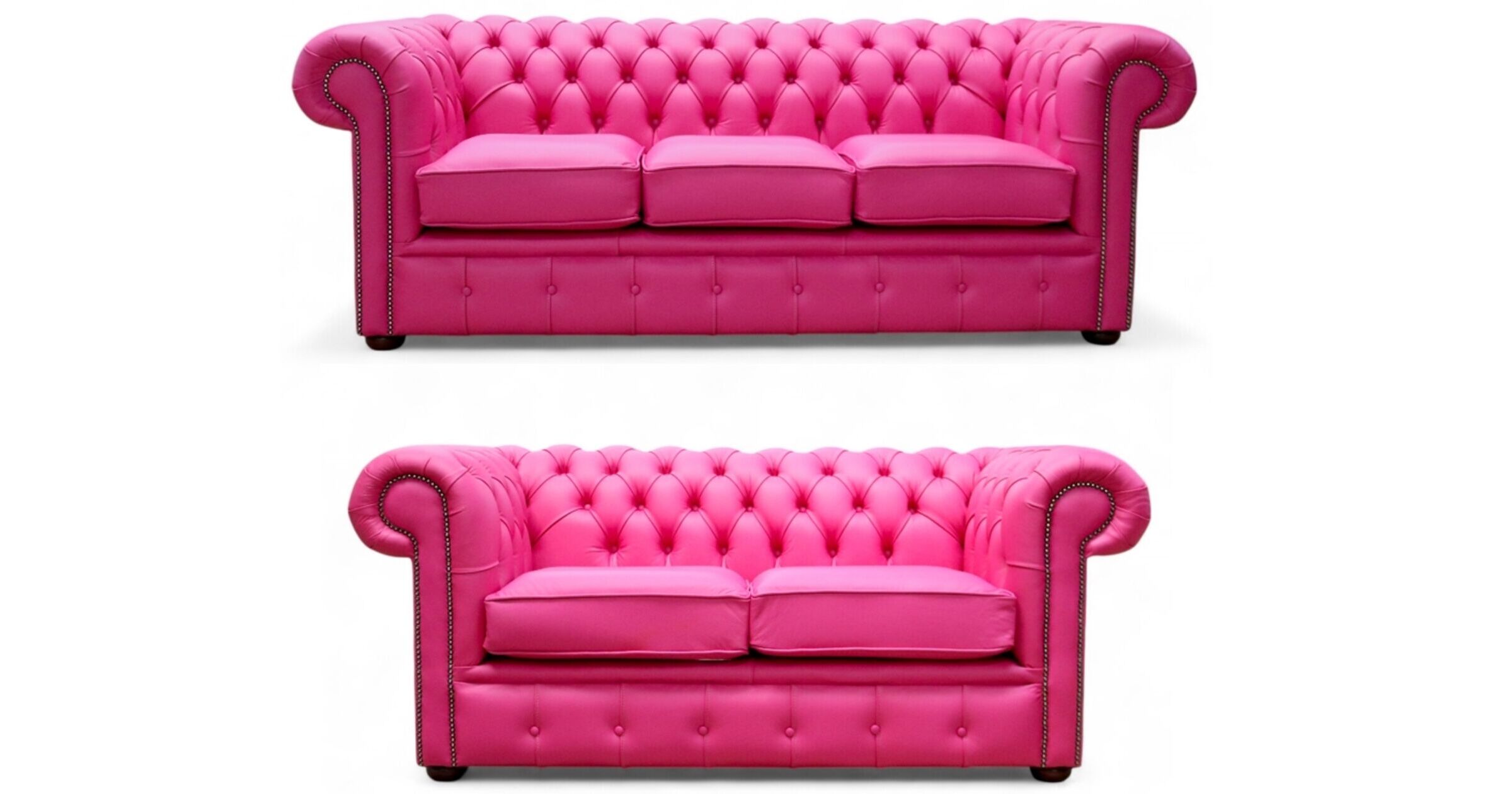 Luxury Hot Pink Chesterfield 3+2 Sofa Suite – Bold, Stylish ...
