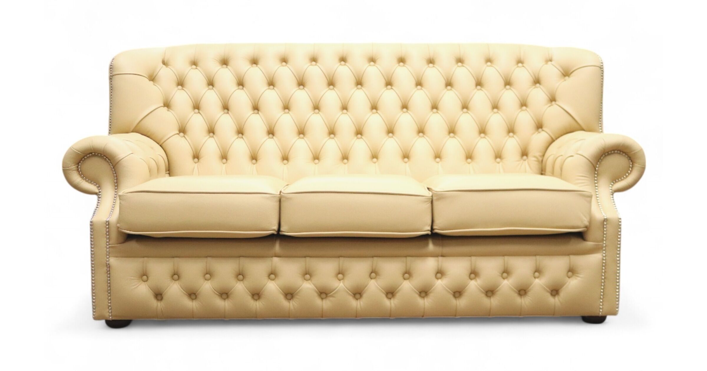 Monks Chesterfield 3 Seater Sofa Offer - Vintage Style in Angel Leather