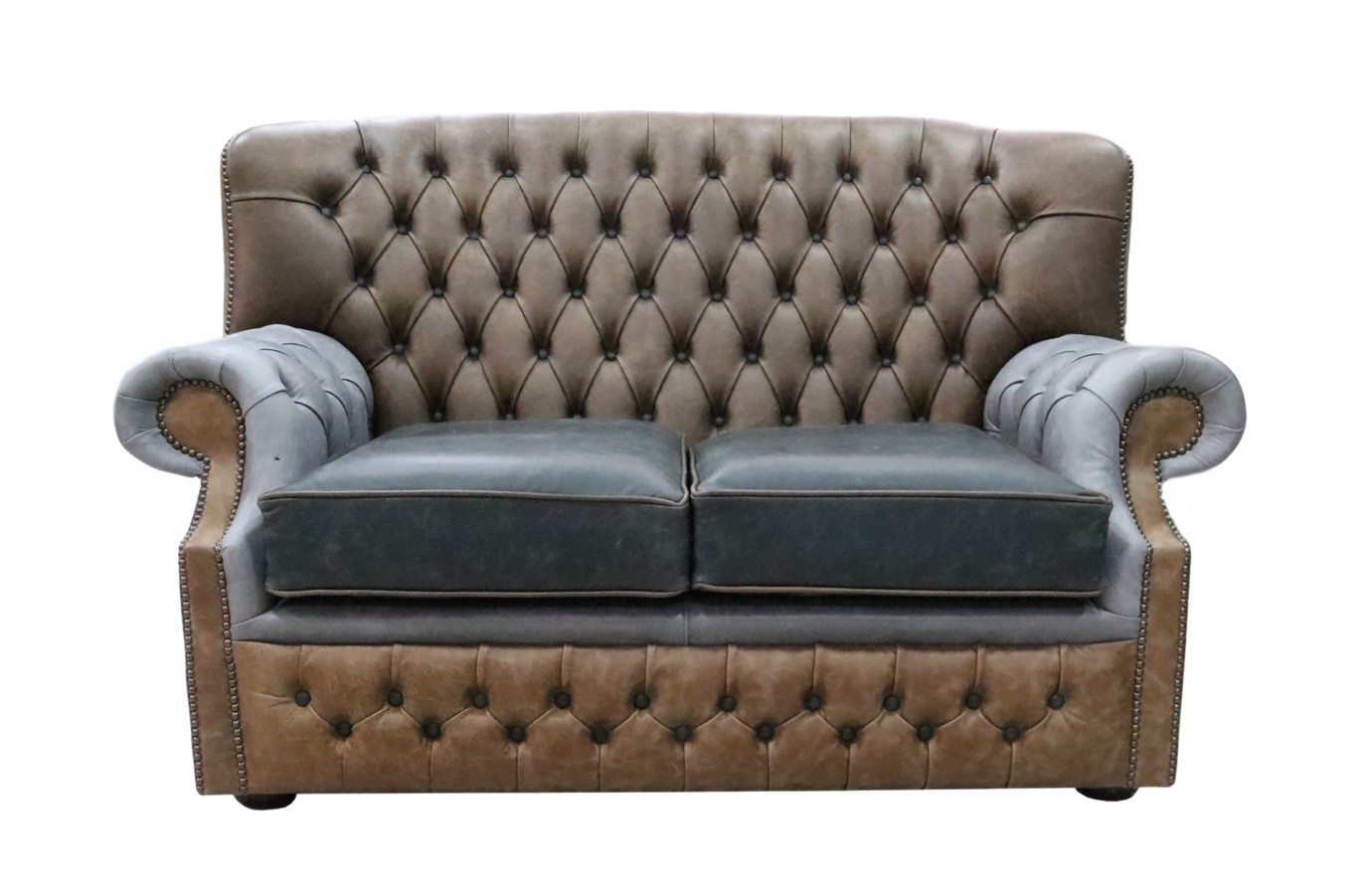 Monks Patchwork 2 Seater Sofa Offer - Unique Style in Cracked Wax Leather