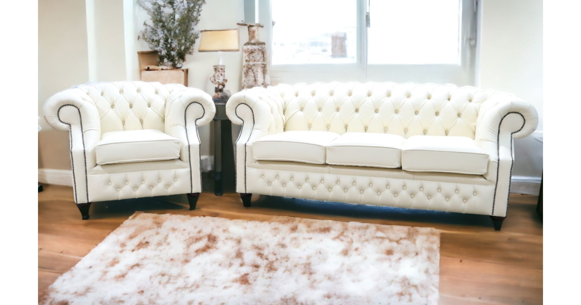 Buy Classic Chesterfield Suite|Made in UK Chesterfield Sofa|DesignerSofas4U