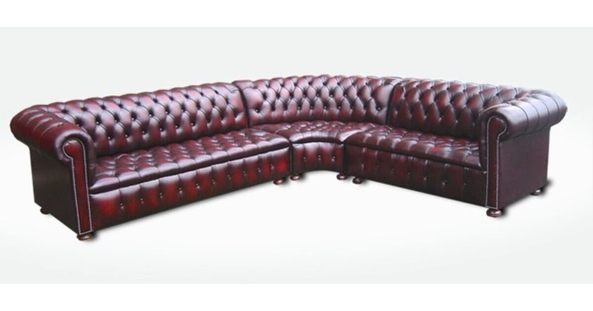 Armrest Luxury Chesterfield Corner Sofa Unit - Timeless Design