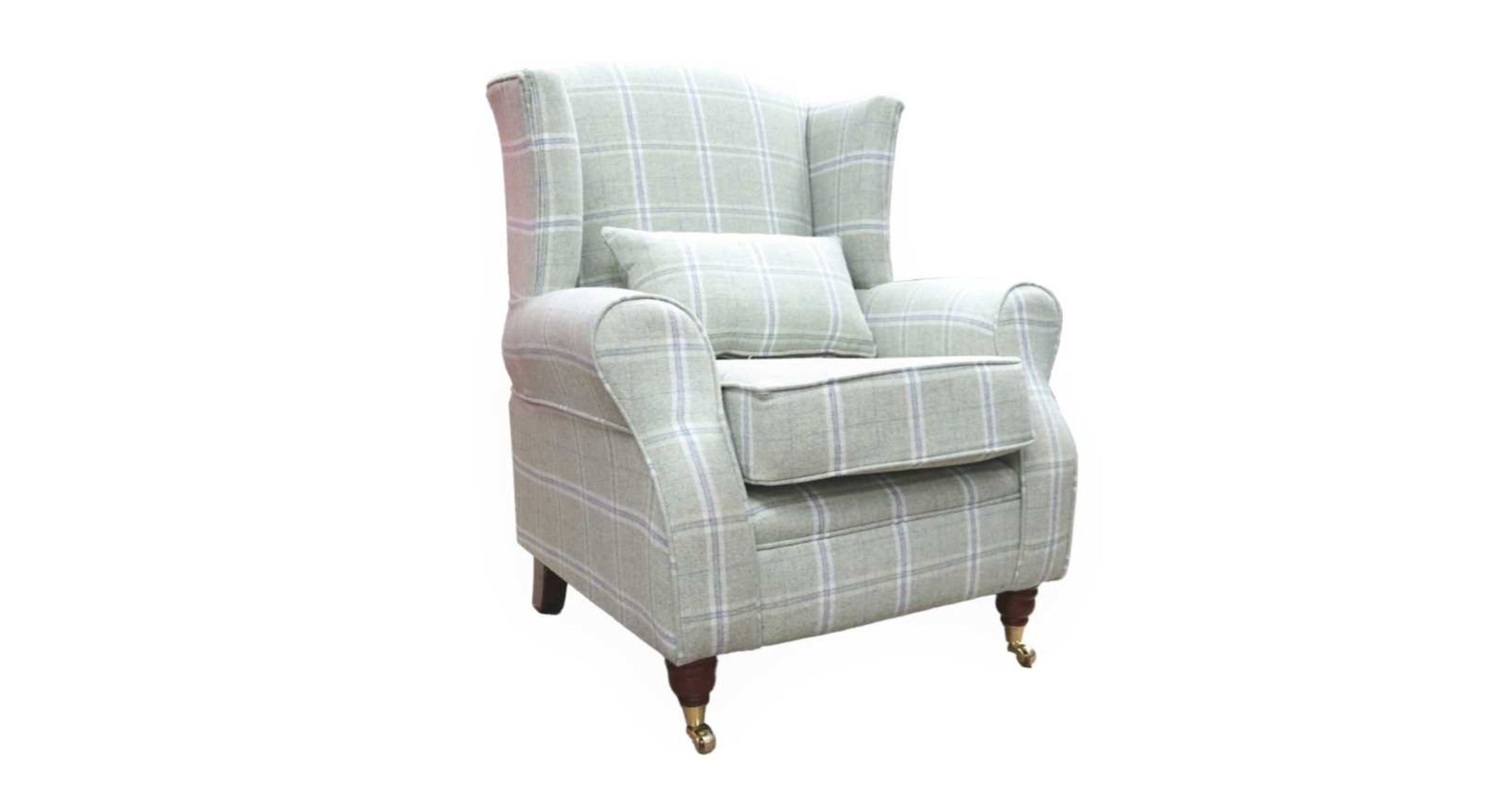 Sherlock Chair Timeless Appeal in Onyx Wool and Windowpane Check