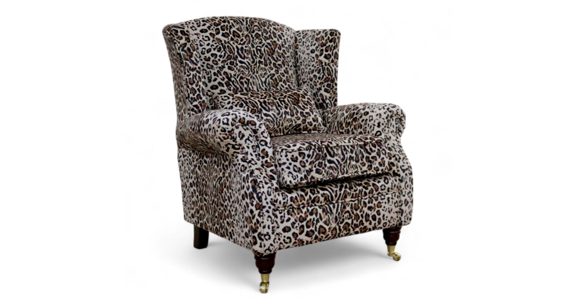 Wingback Fireside Armchair – Leopard Print – Bold, Stylish & Comfortable