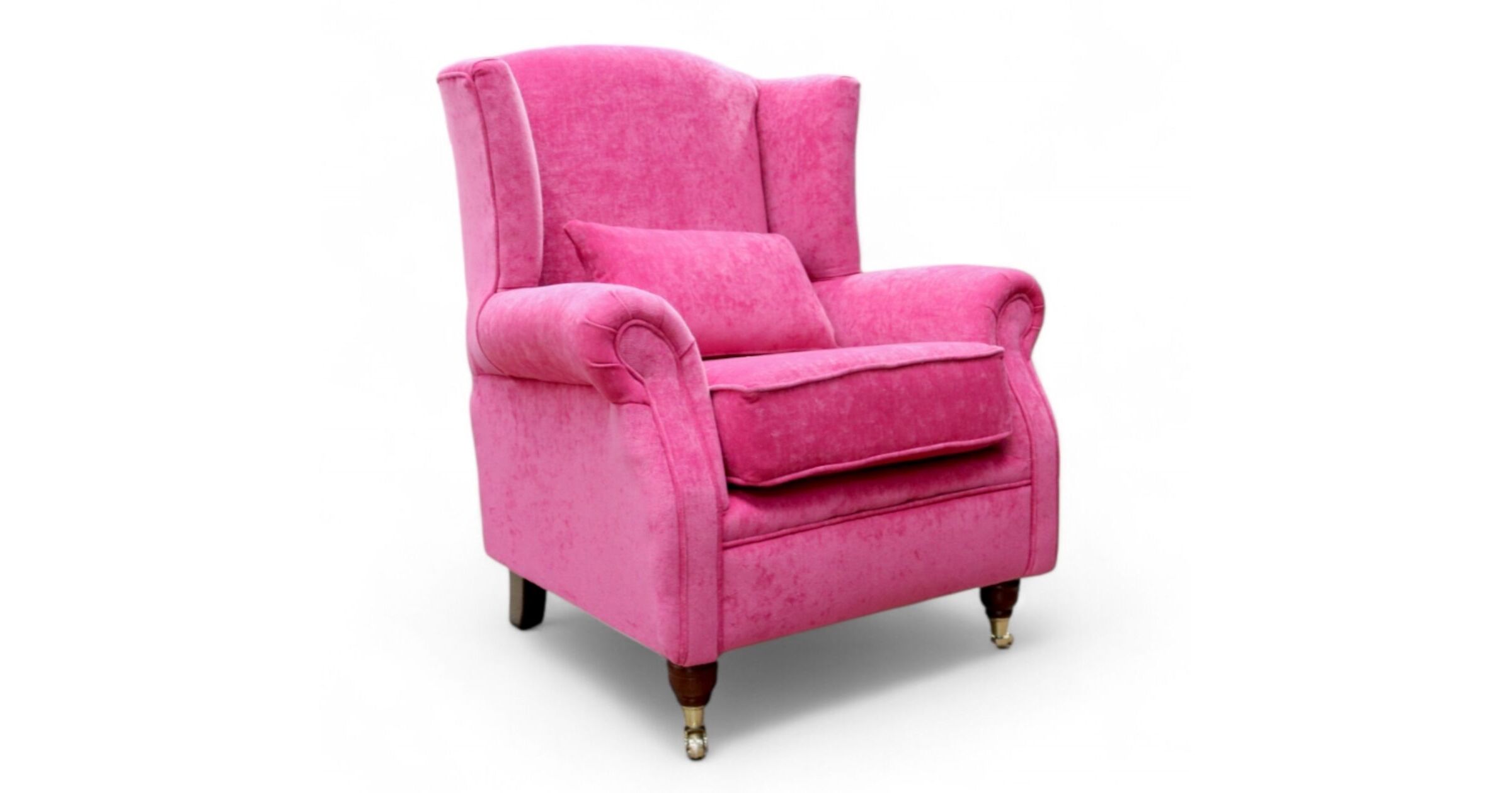 Elegant Fireside Retreat Pimlico Fuchsia Pink High Back Armchair