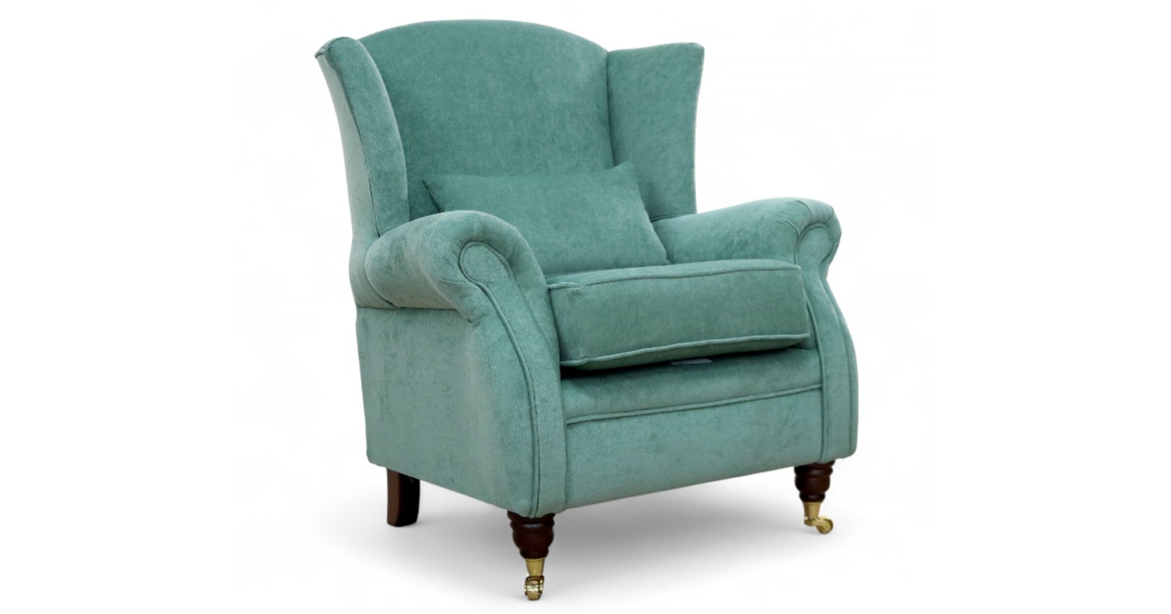 Pimlico Jade Green High Back Armchair | Stylish Wing Chair Design