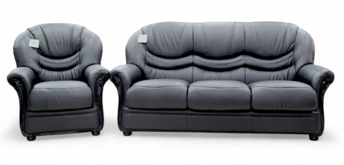 Modern Italian Style Florence 3+1 Genuine Leather Sofas | Designer Sofas4u