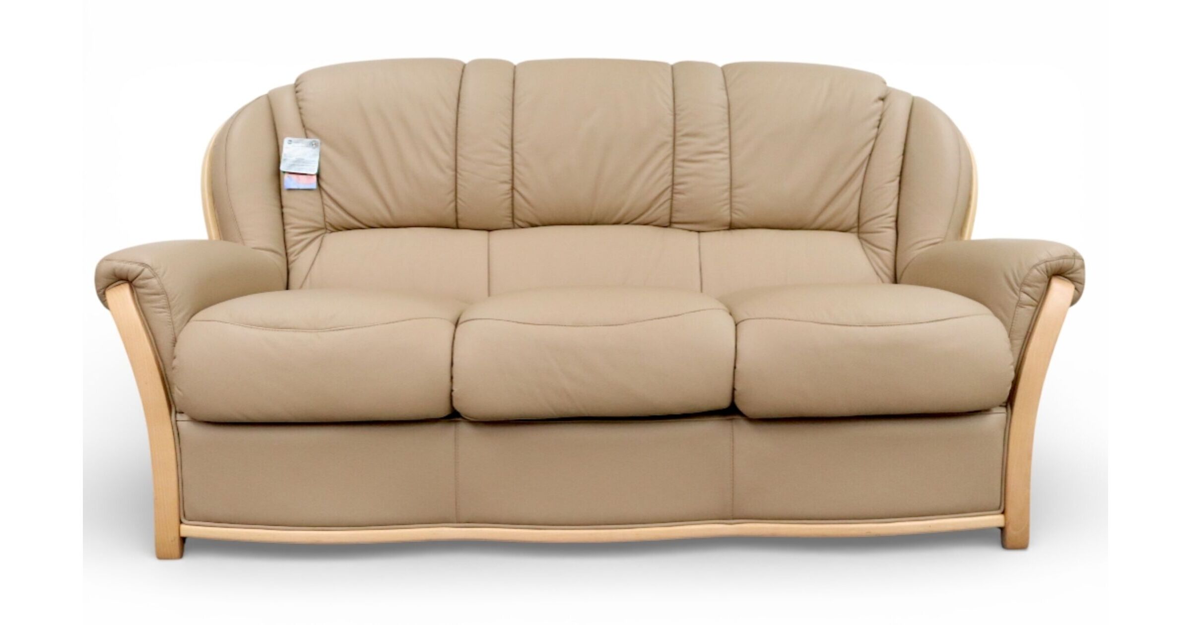 Italian Craftsmanship Reggio 3 Seater Sofa - Cherry Wood Finish